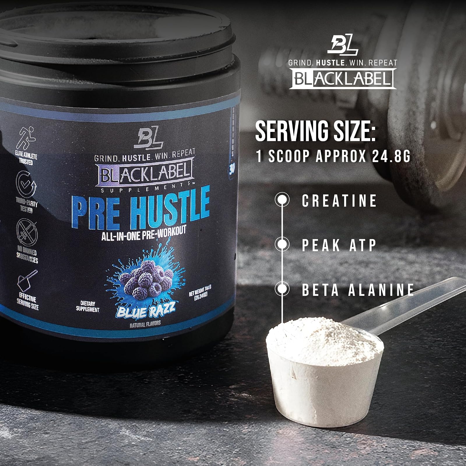 Blacklabel PRE Hustle V3 muscle endurance