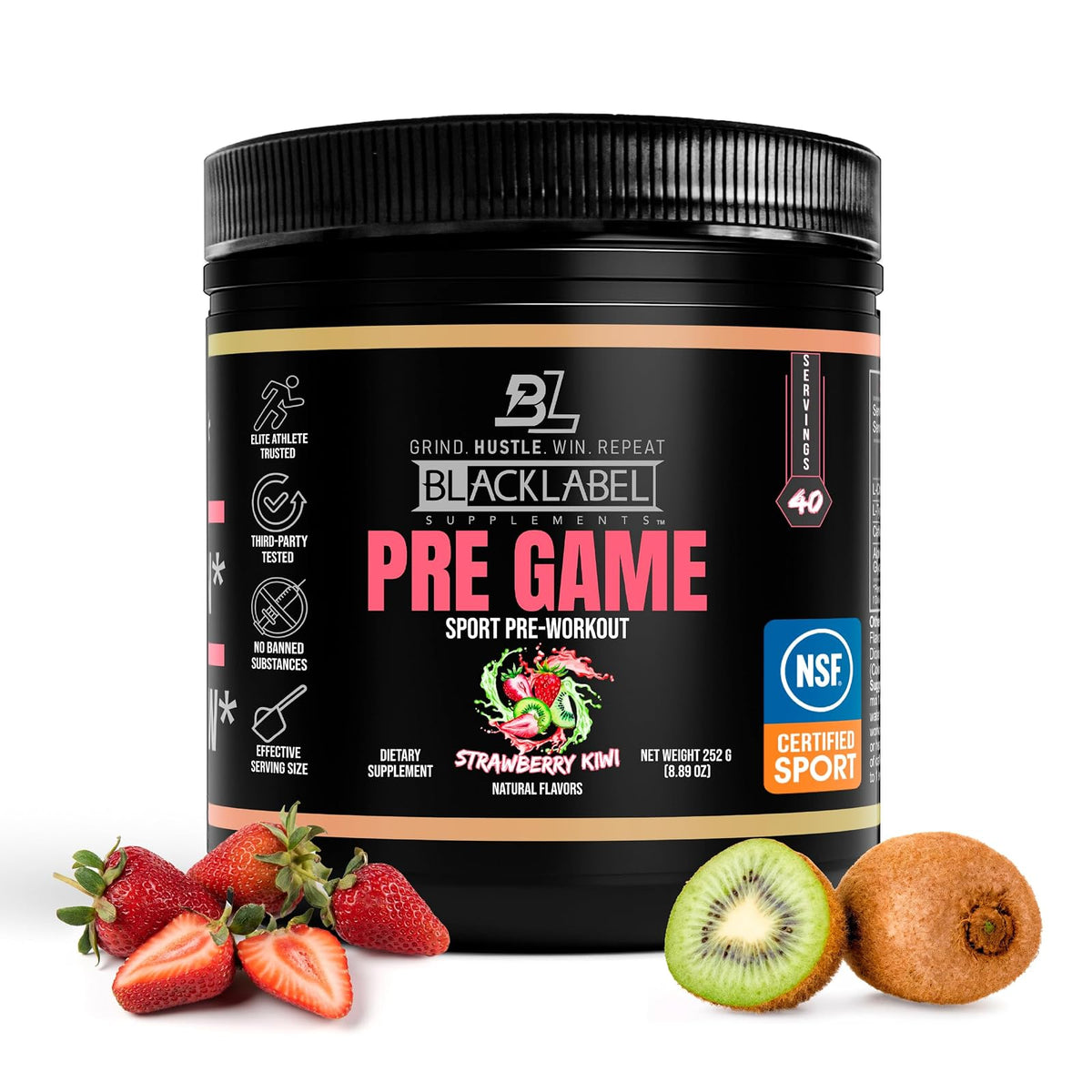 Blacklabel pre-workout strawberry kiwi