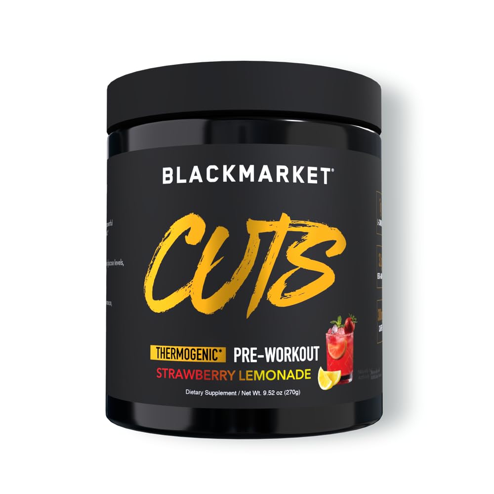 BLACKMARKET CUTS pre workout strawberry lemonade