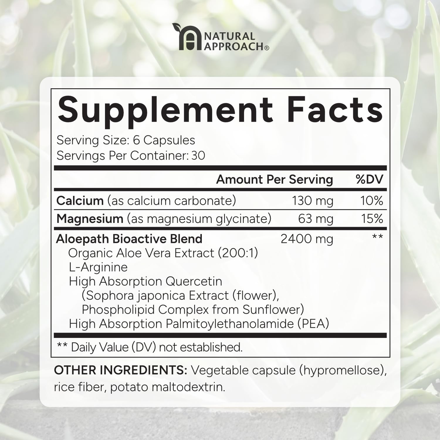 bladder health supplement with aloe