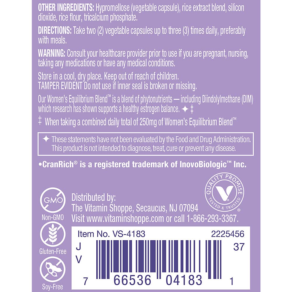 bladder support with cranberry extract