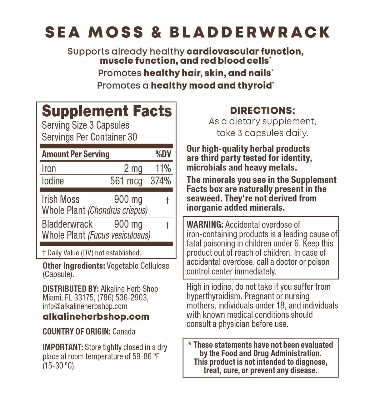 bladderwrack multivitamins for wellness