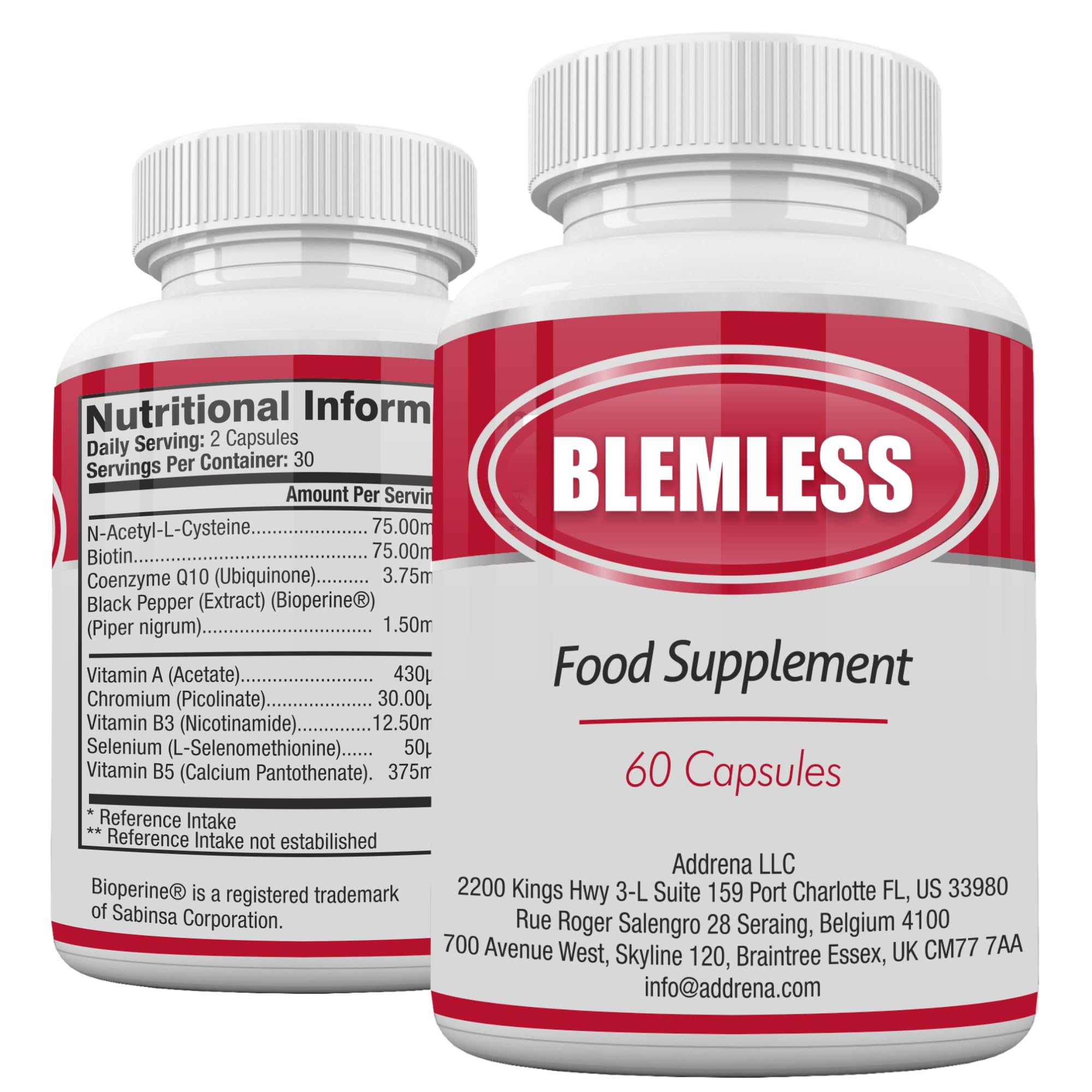 Blemless clear skin supplement pills