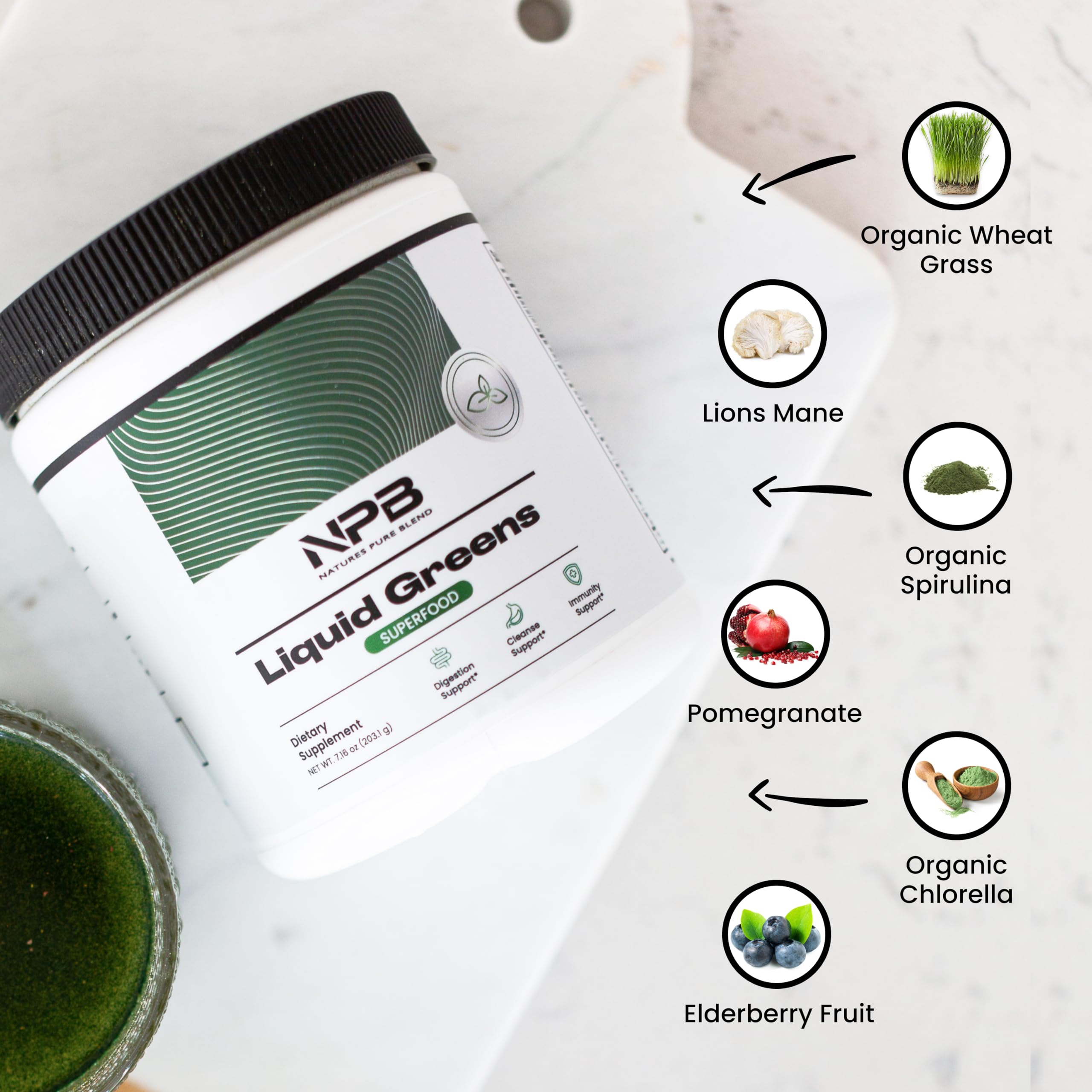 blend of vitamins and minerals in powder