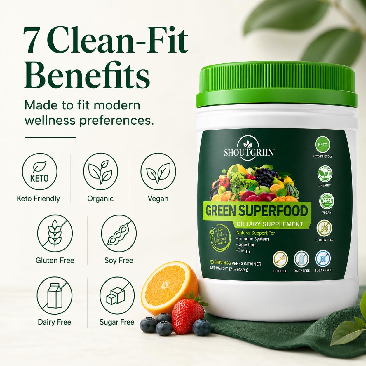 blend of vitamins and probiotics
