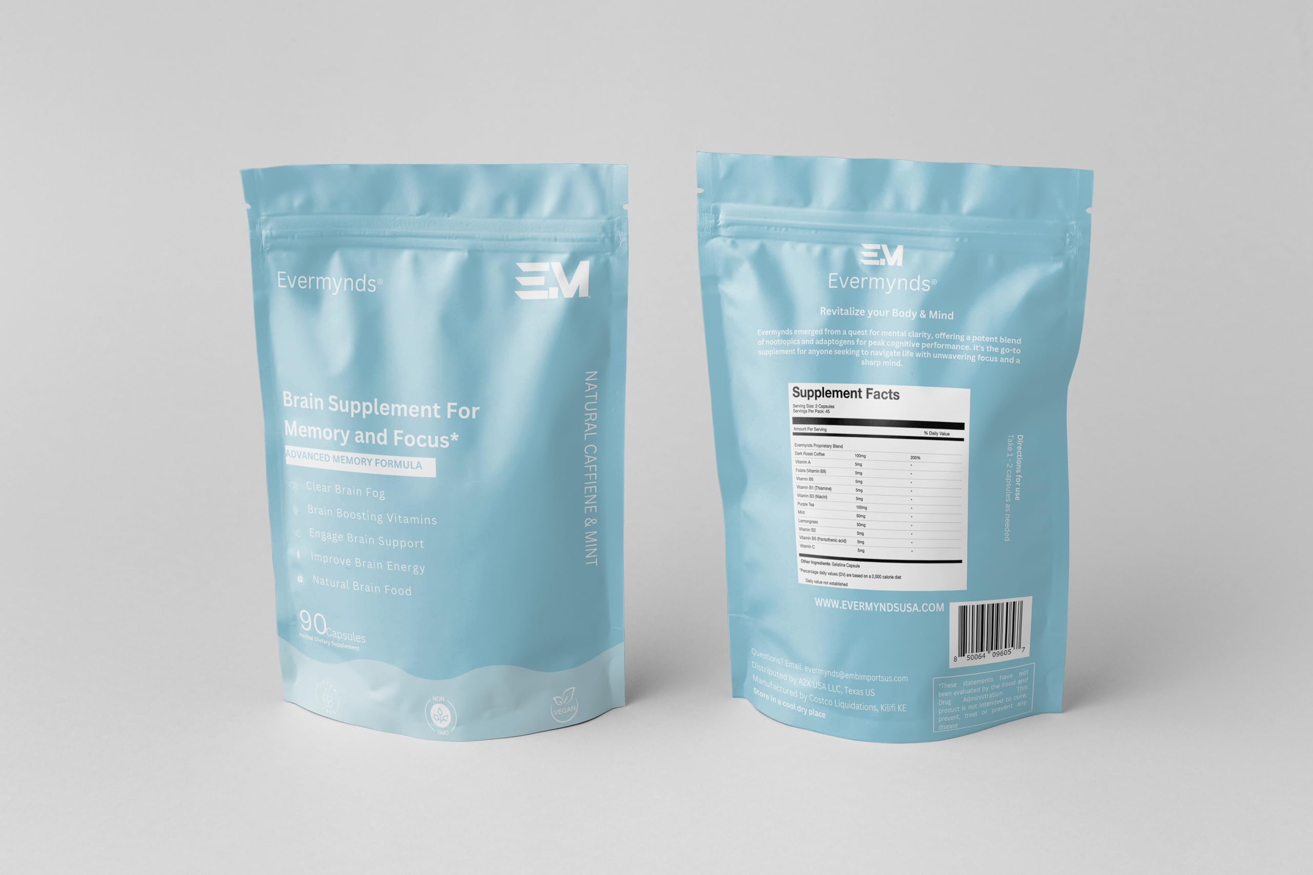 blended supplements for brain performance