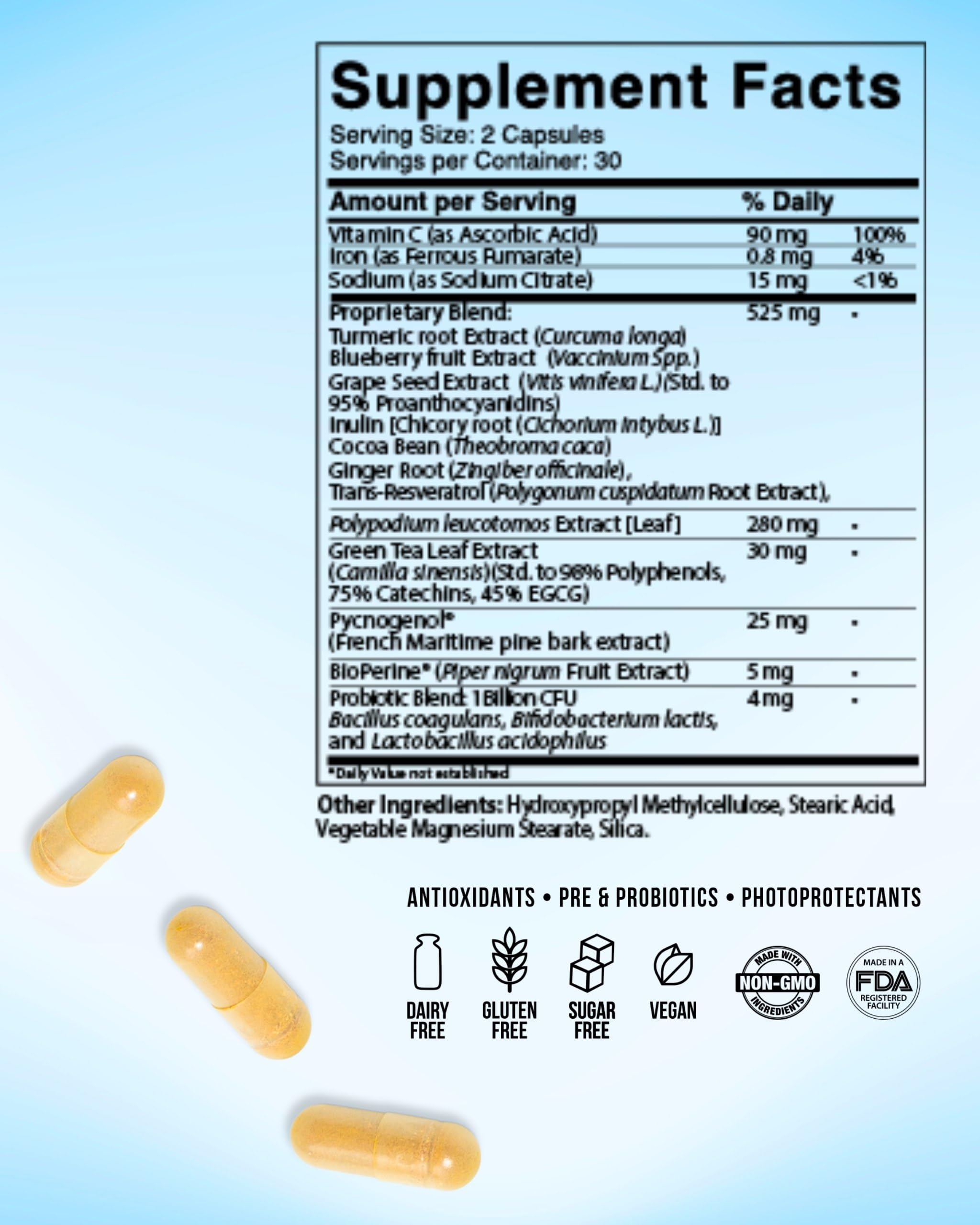 blended supplements for radiant complexion