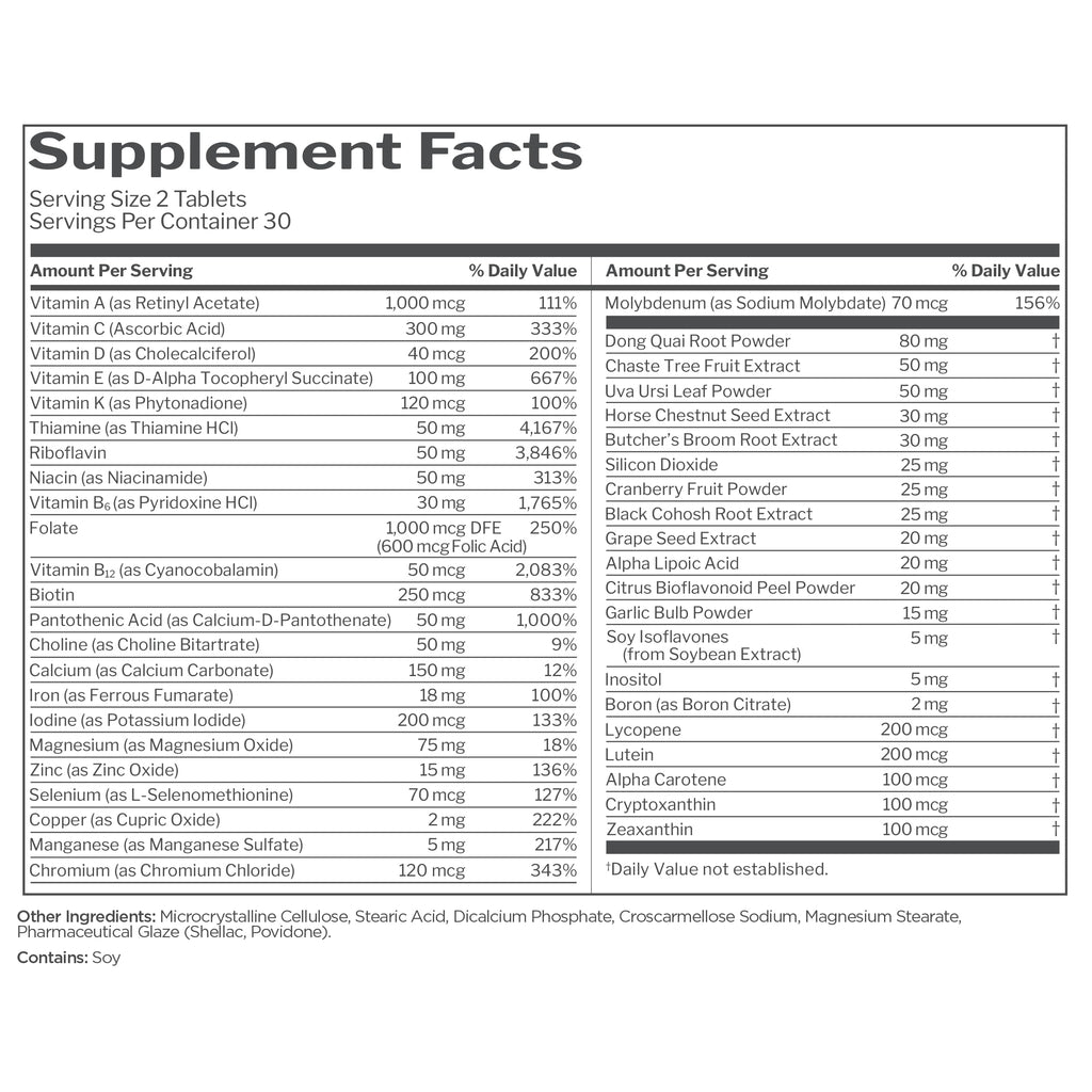 blended supplements for women's vitality