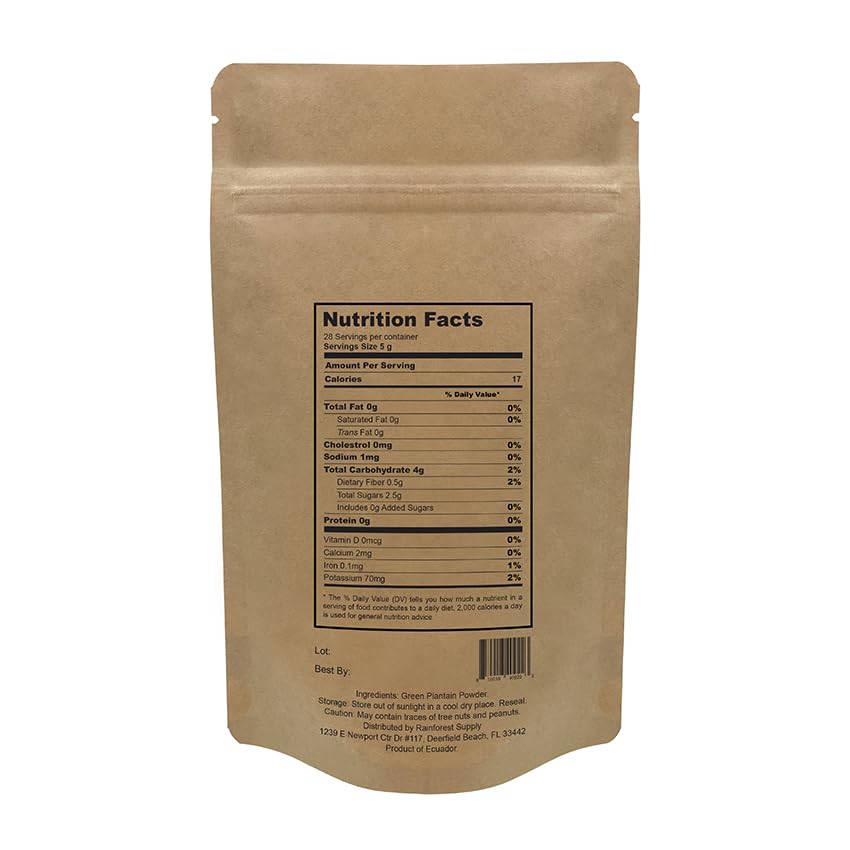 blended supplements with plantain powder
