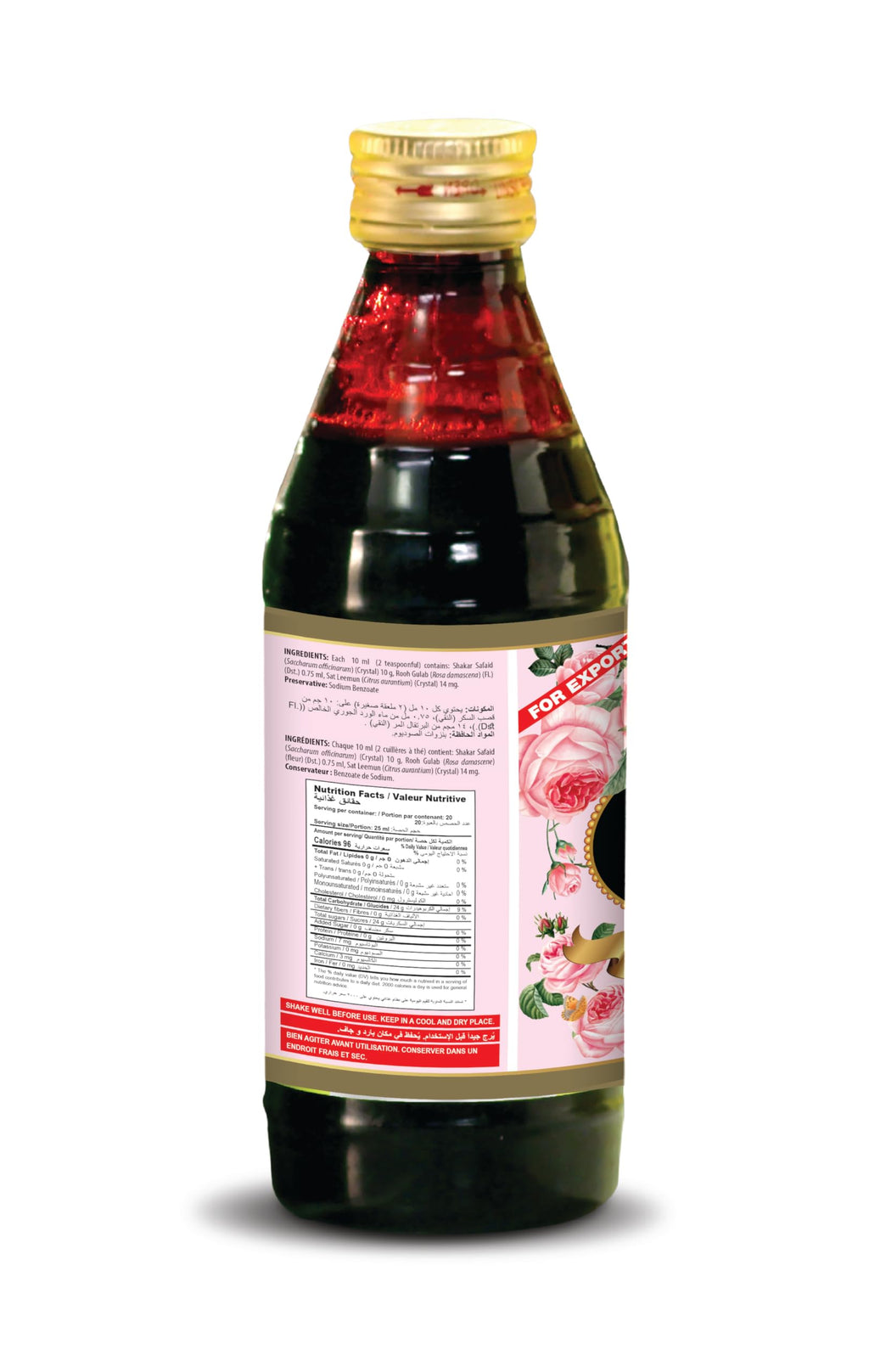 blended supplements with rose flavour