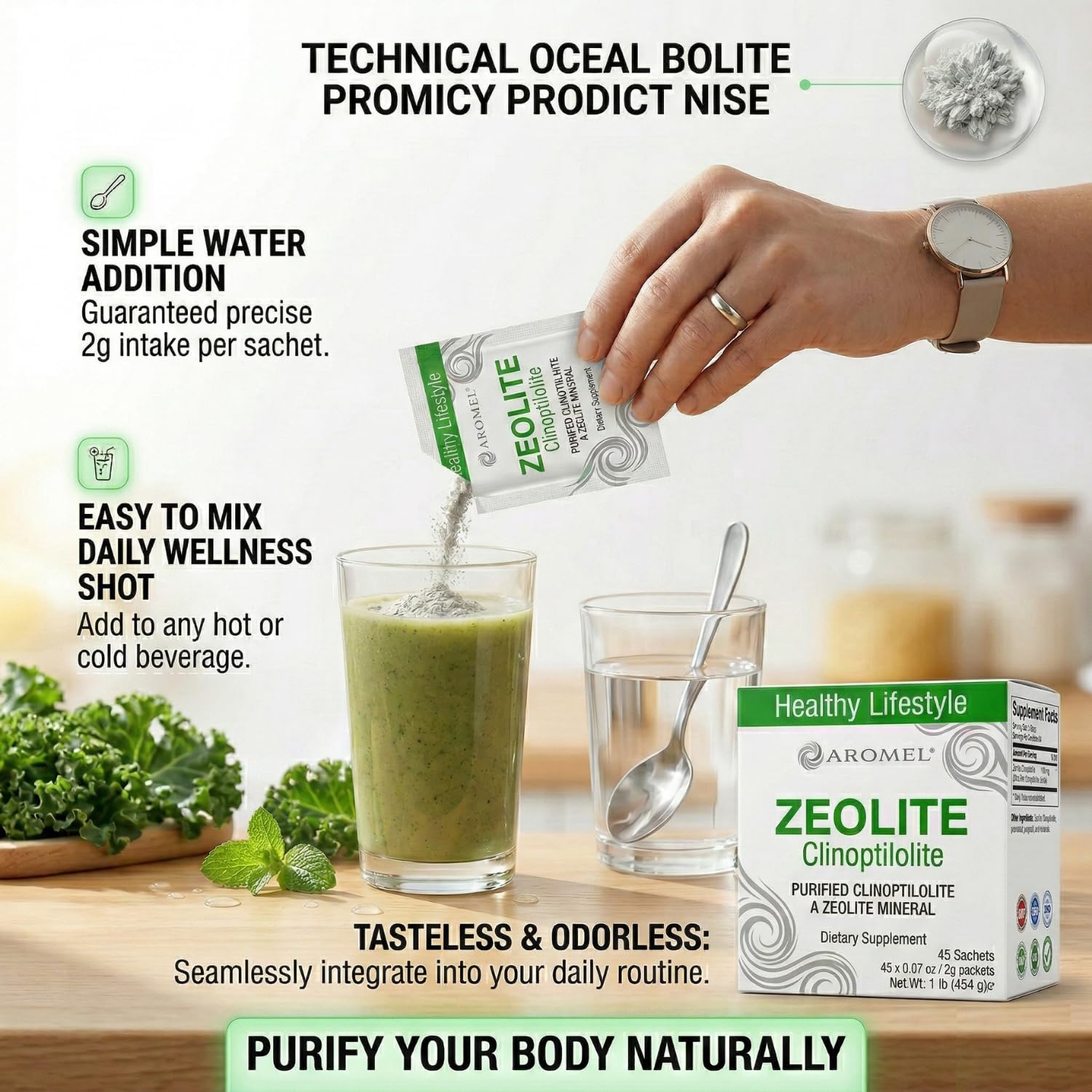 Blended vitamin and mineral sachets