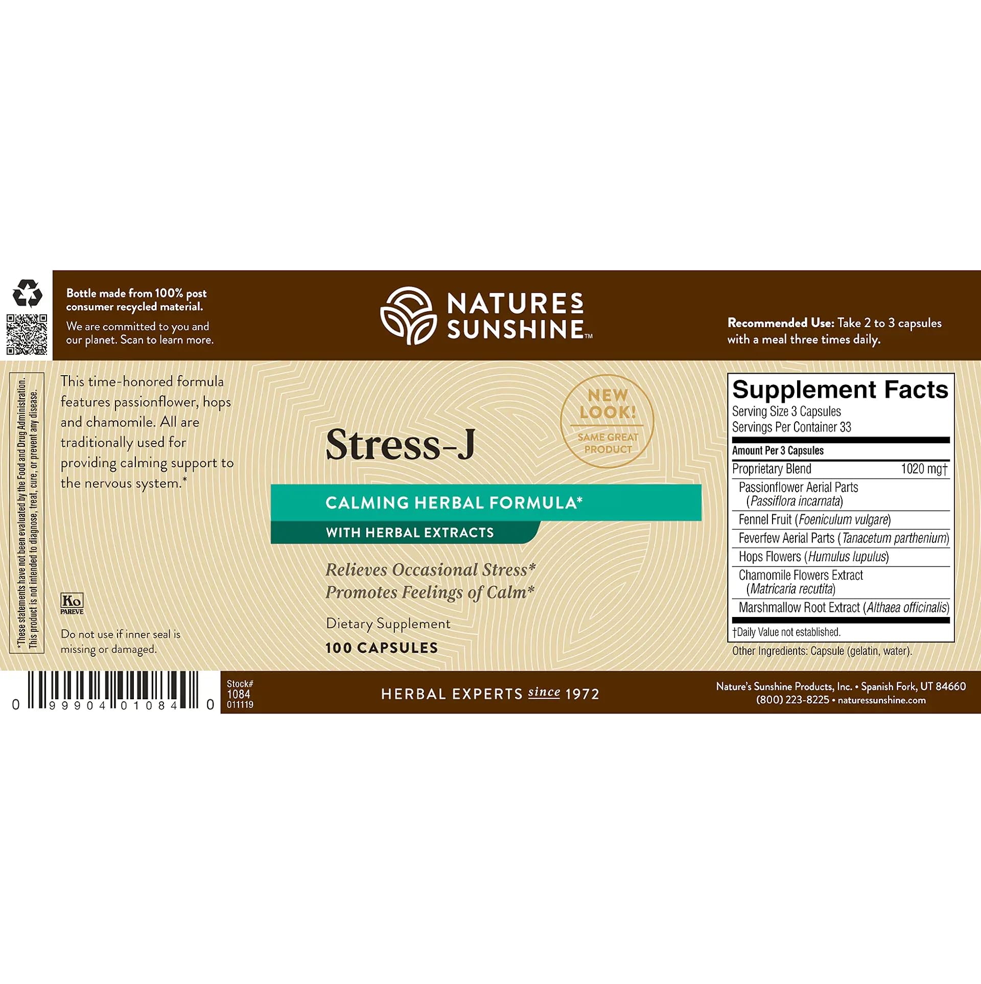 Blended vitamin and mineral stress support