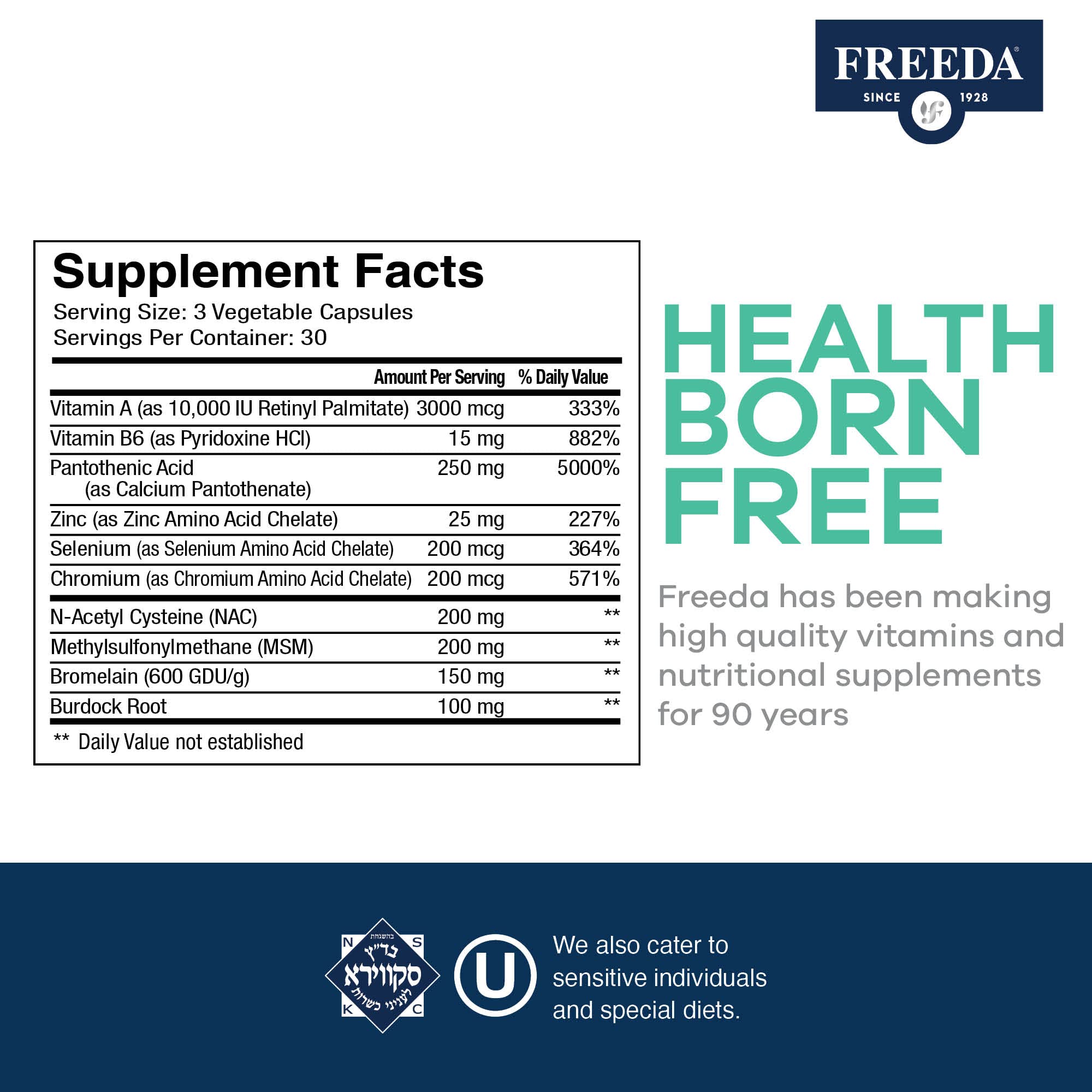blended vitamin and mineral supplements