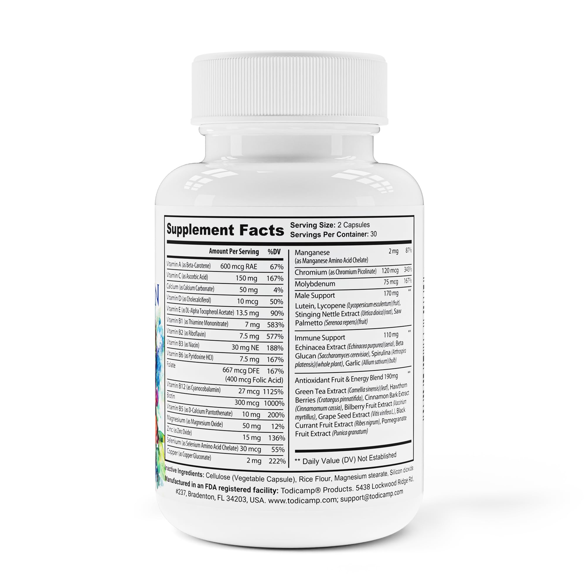 blended vitamin and mineral support