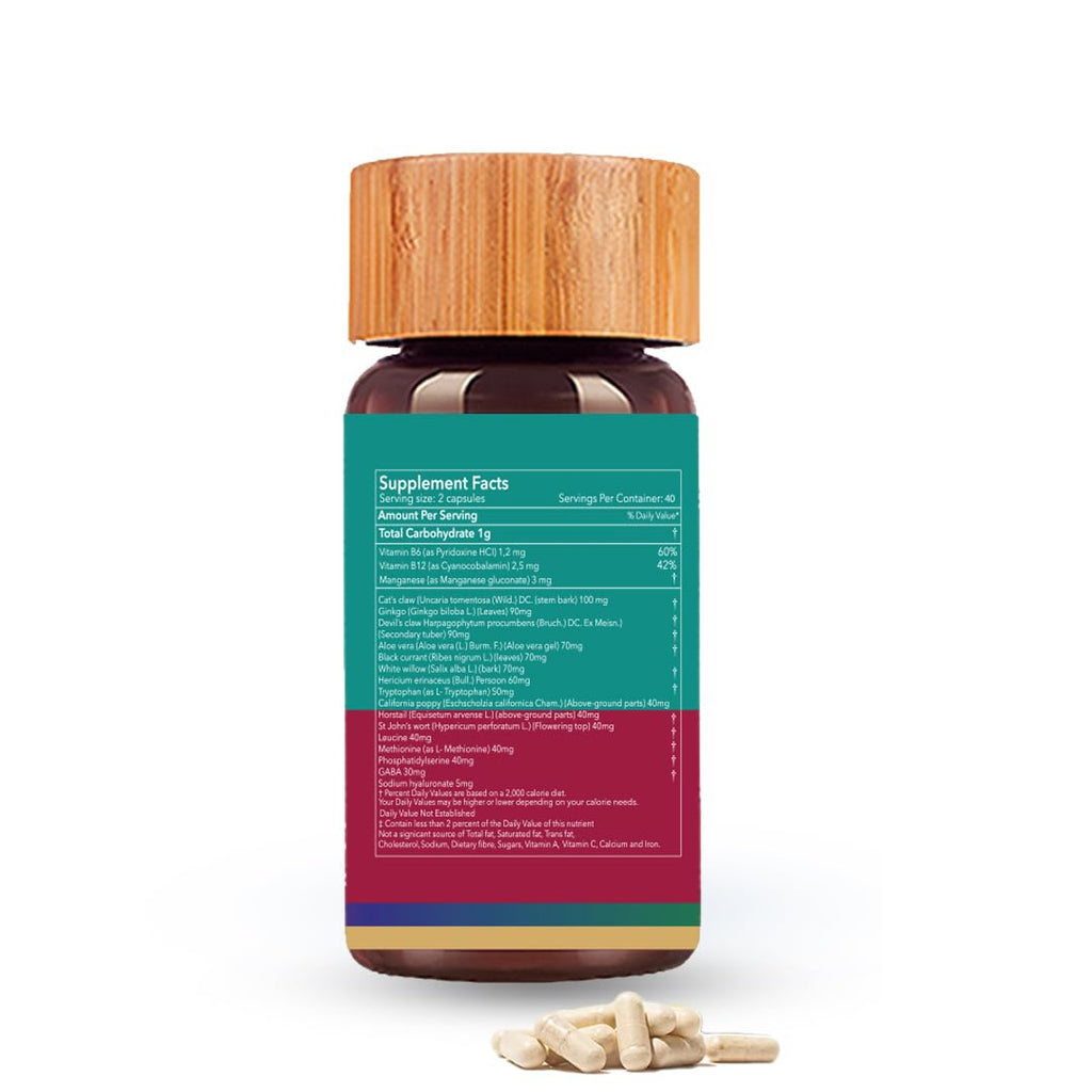 Blended vitamin capsules for energy