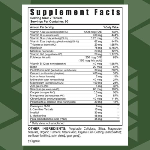 Blended vitamin capsules for energy