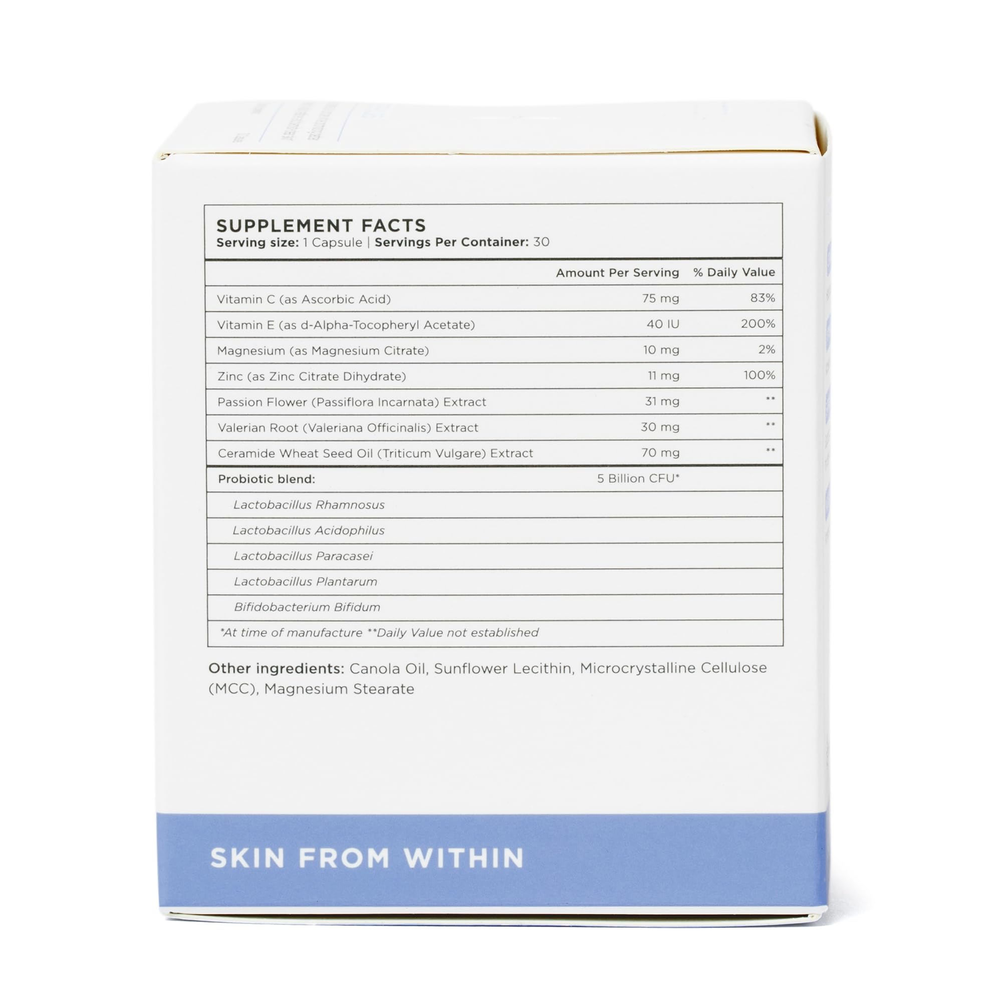 blended vitamin capsules for skin clarity