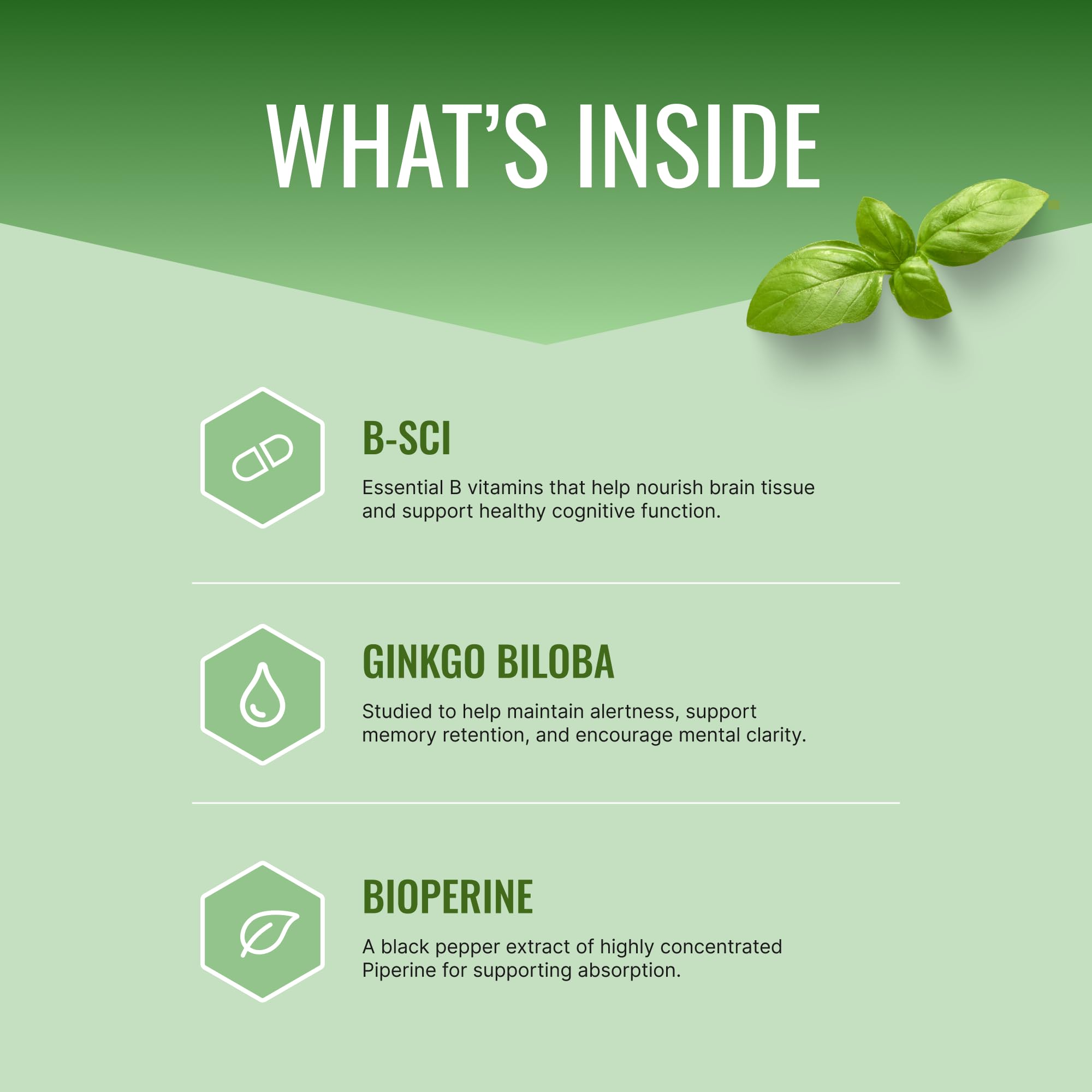 Blended vitamin for enhanced concentration