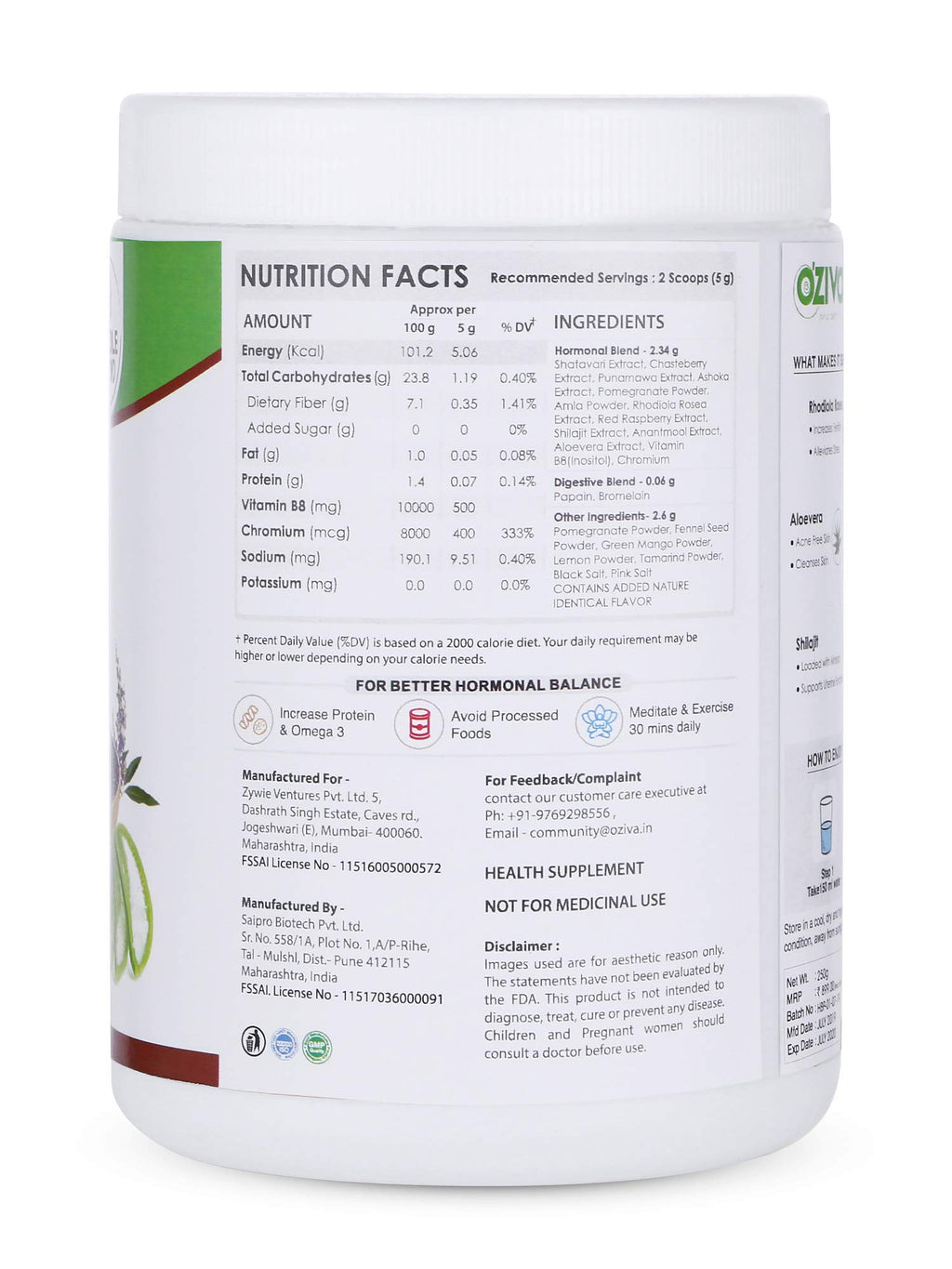 blended vitamin for reproductive health