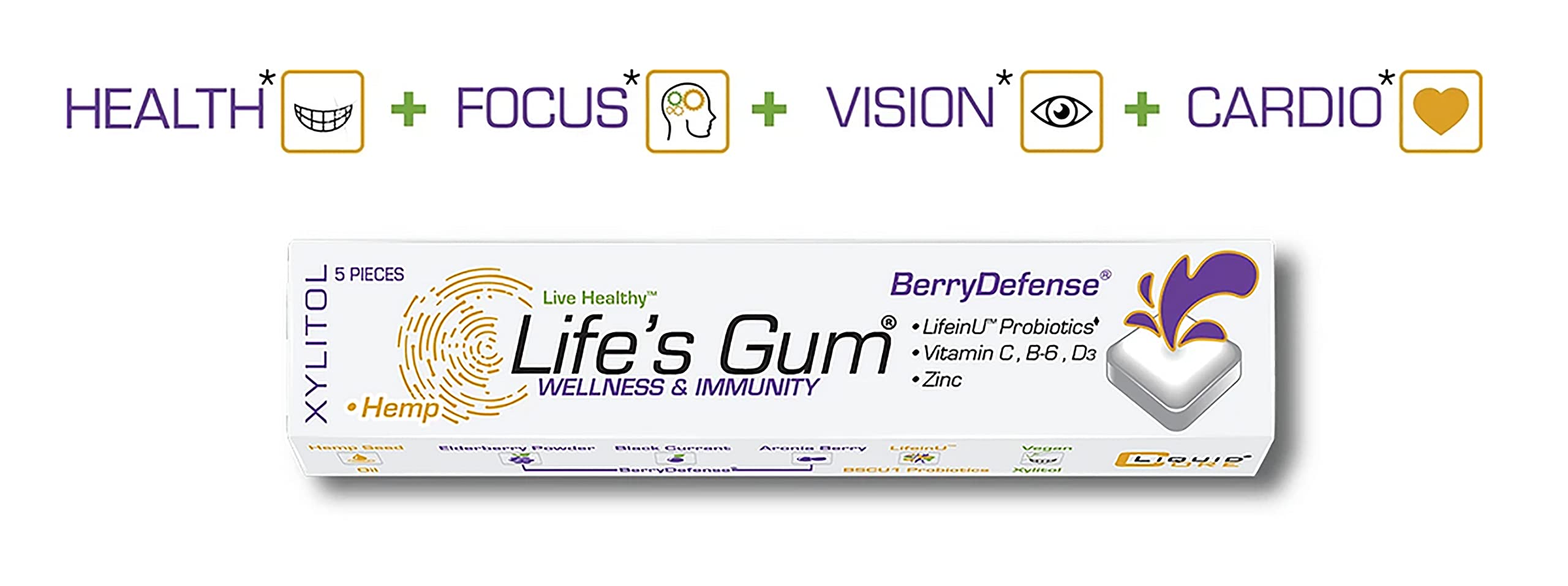 Blended vitamin gum for busy lifestyles