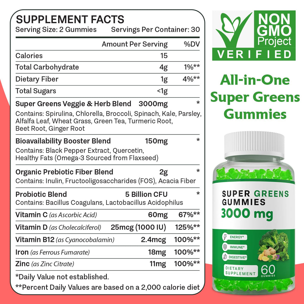 Blended vitamin & mineral gummies for health