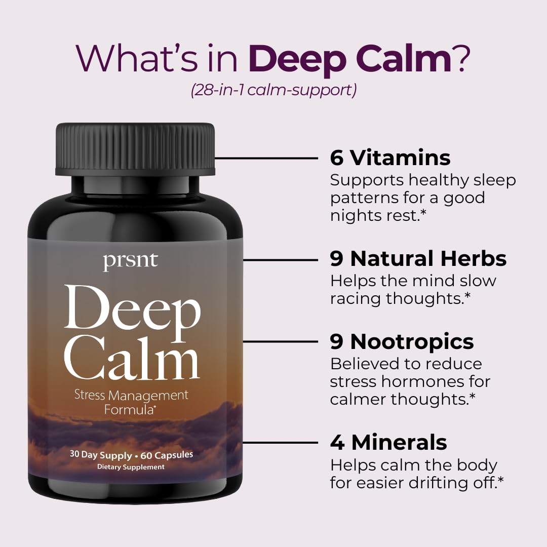 Blended vitamin & mineral supplements for anxiety support