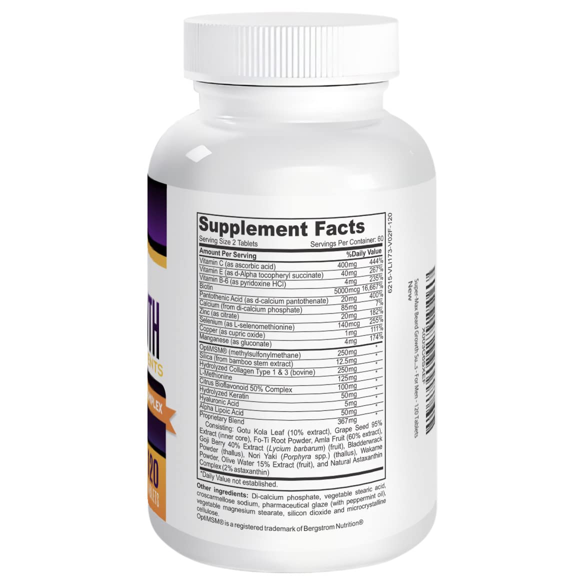 blended vitamin & mineral supplements for beards