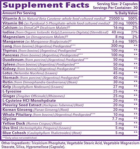 blended vitamin & mineral supplements for breathing