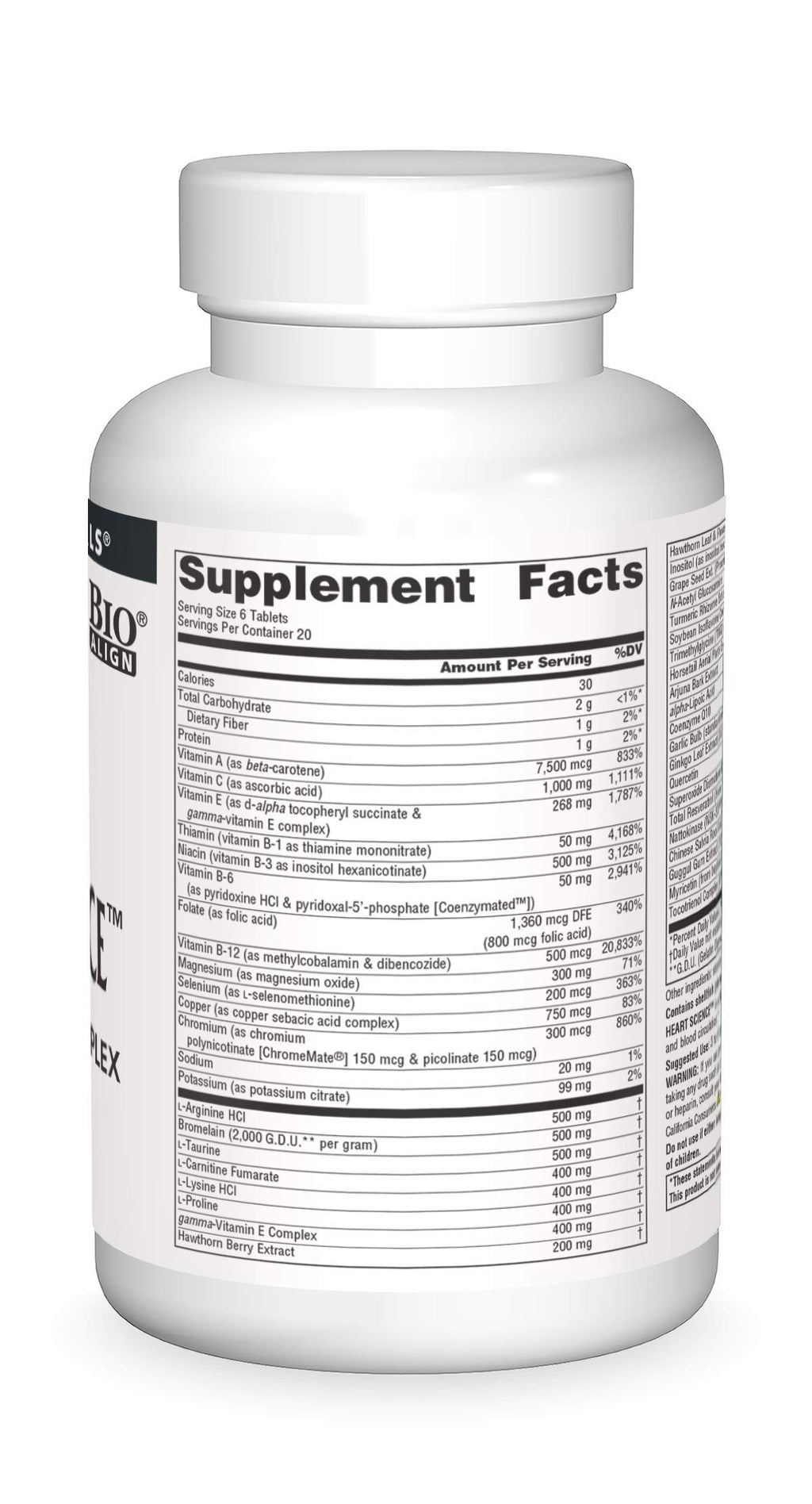 blended vitamin & mineral supplements for cardiovascular support