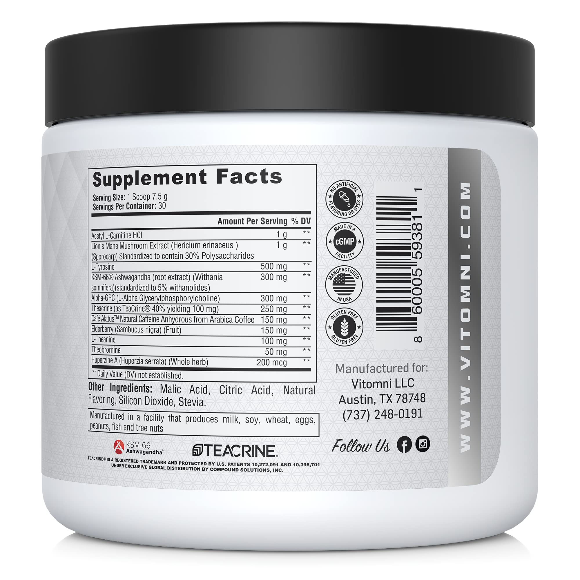 Blended vitamin & mineral supplements for daily energy