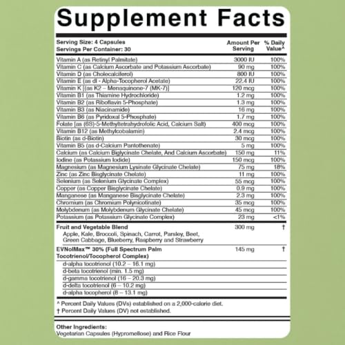 blended vitamin & mineral supplements for energy