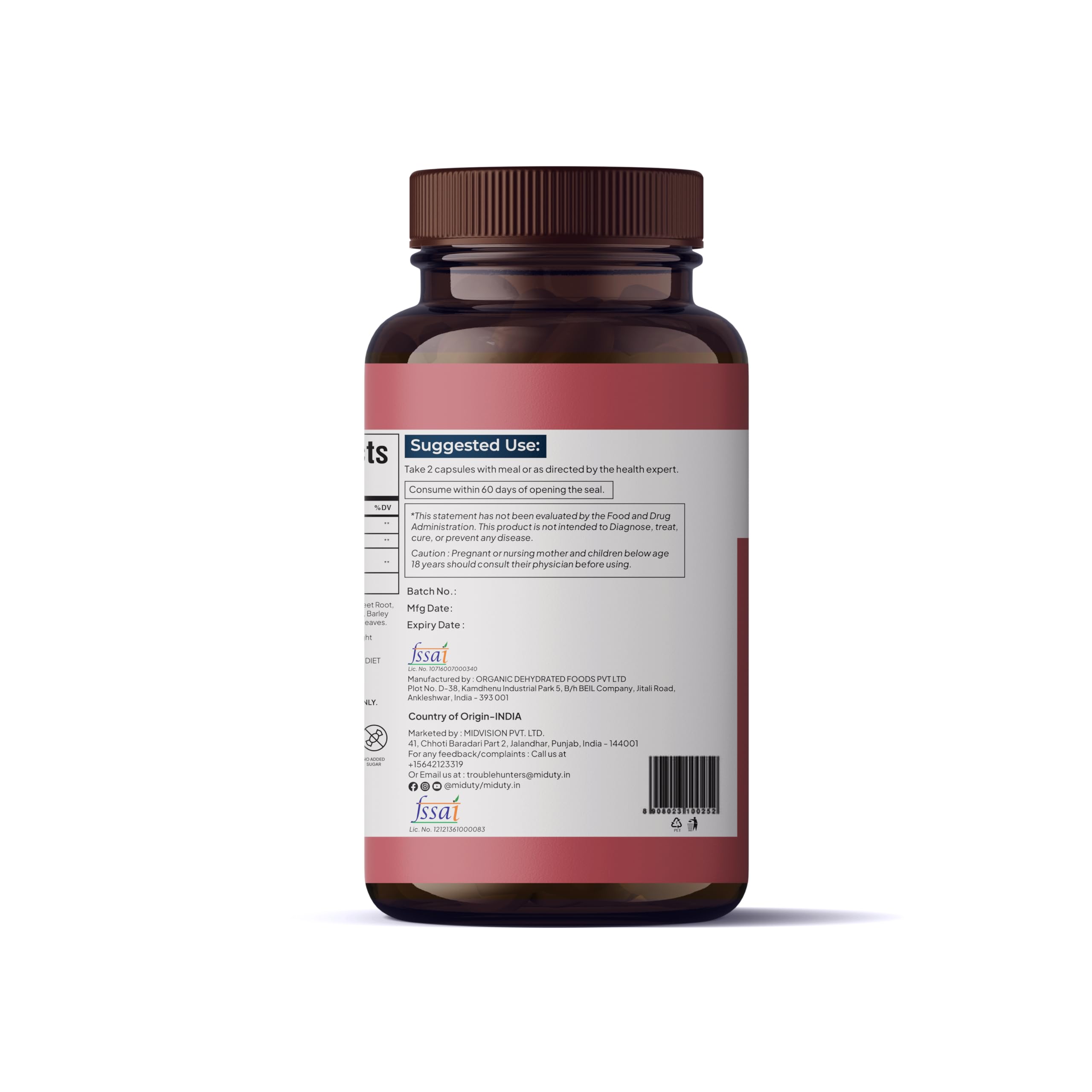 blended vitamin & mineral supplements for energy