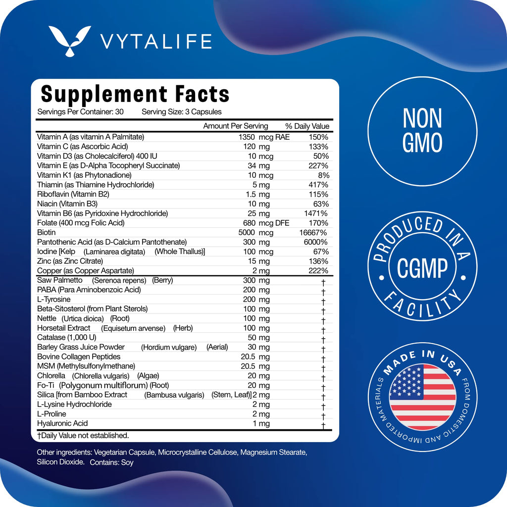 blended vitamin & mineral supplements for hair