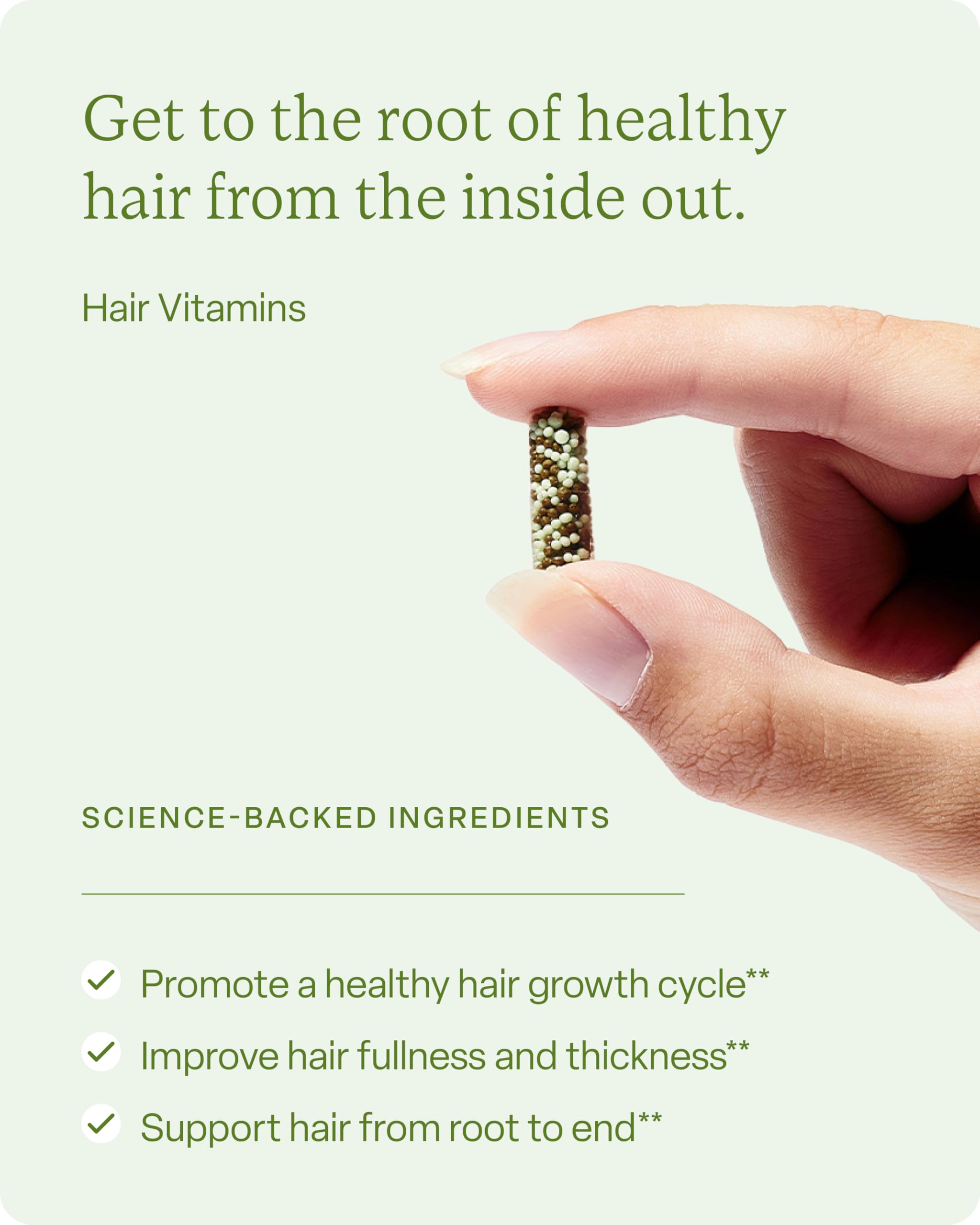 Blended vitamin & mineral supplements for hair