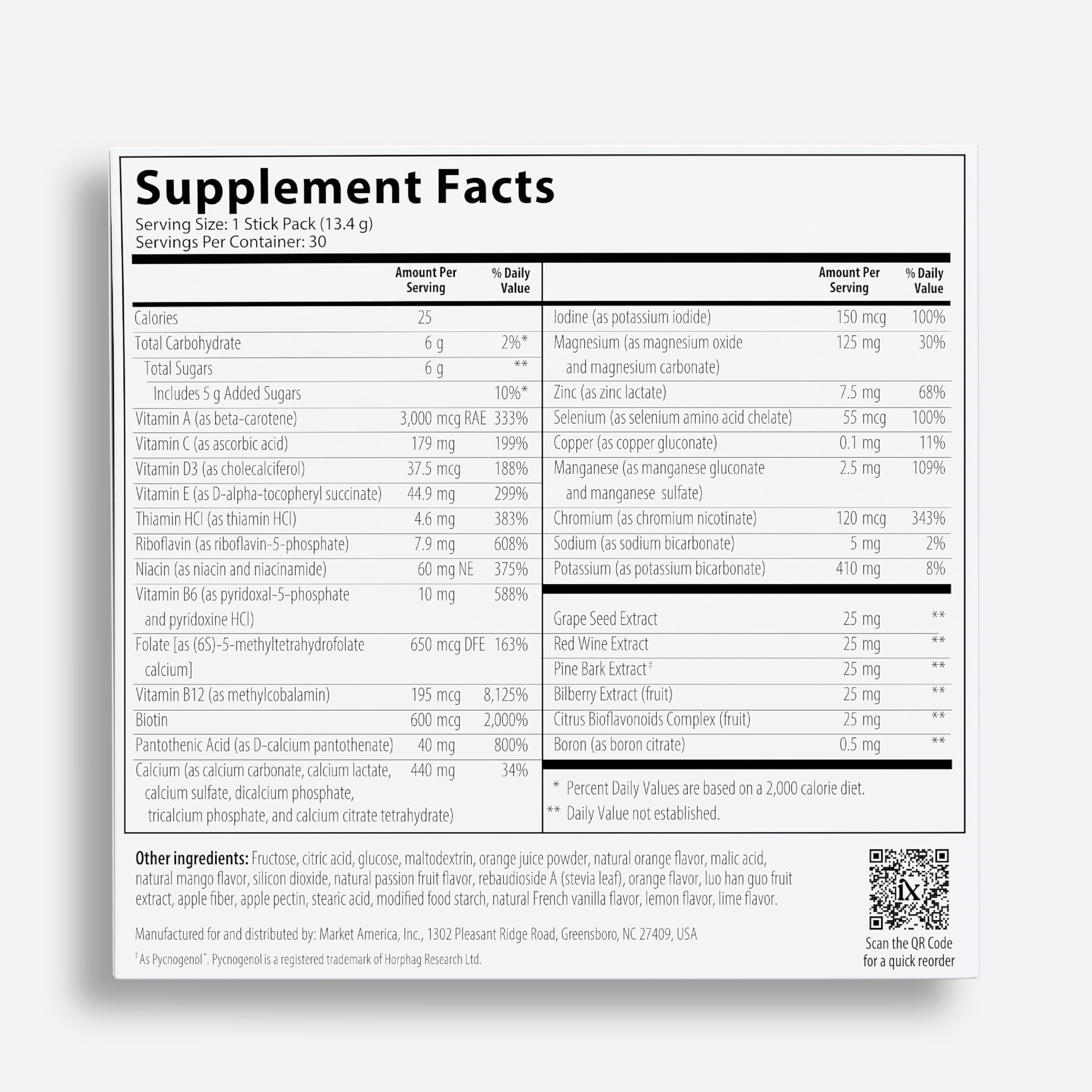 blended vitamin & mineral supplements for immunity