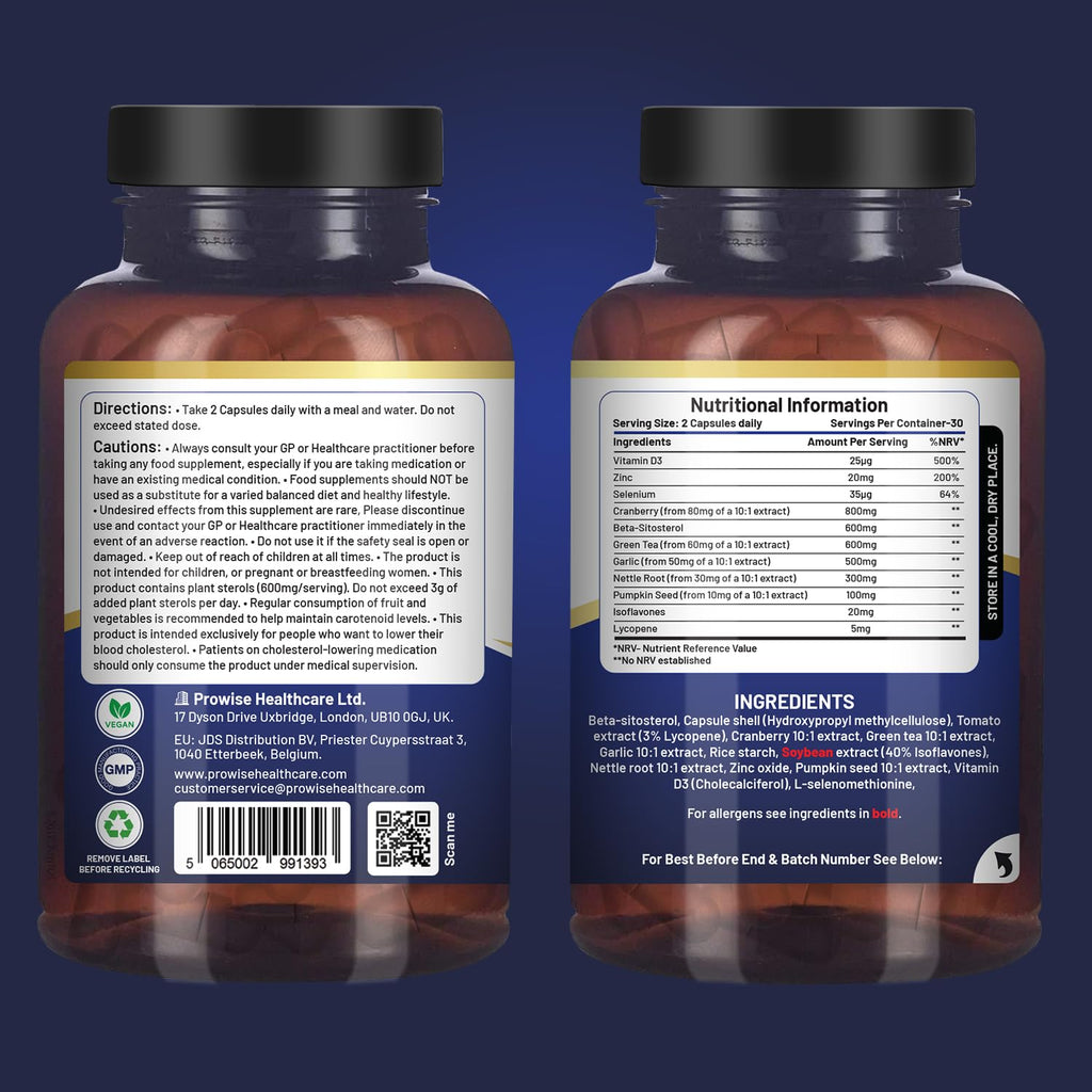 Blended vitamin & mineral supplements for men