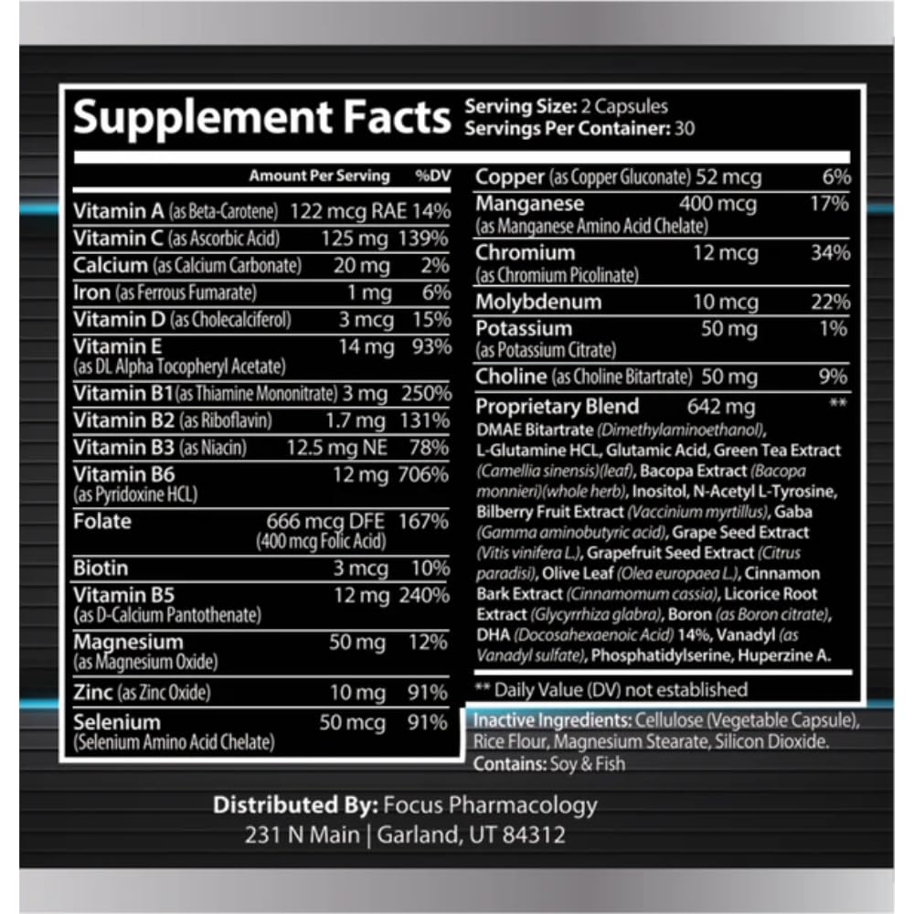 blended vitamin & mineral supplements for mental clarity