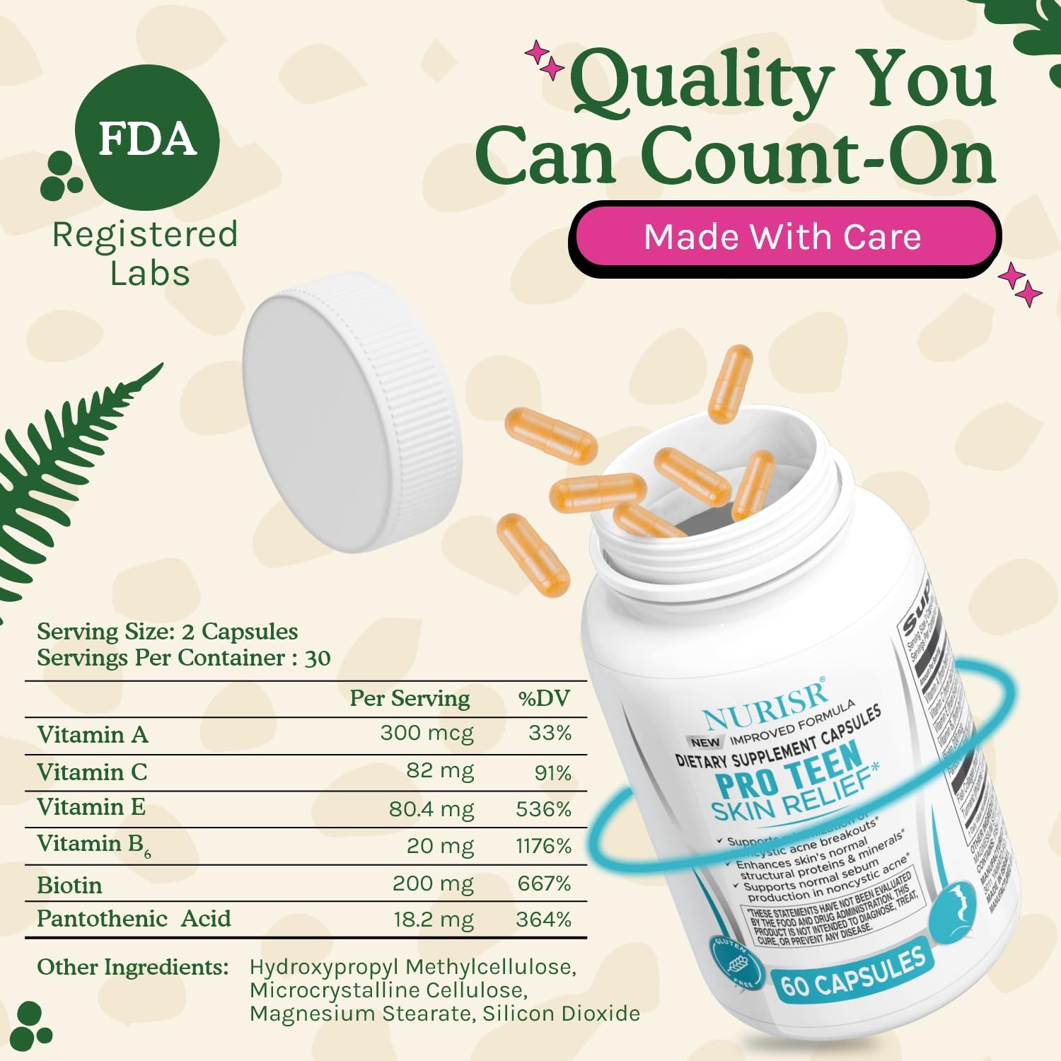 blended vitamin & mineral supplements for skin health