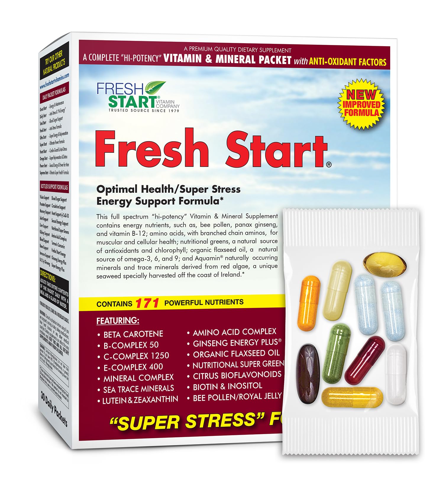 blended vitamin & mineral supplements for stress relief