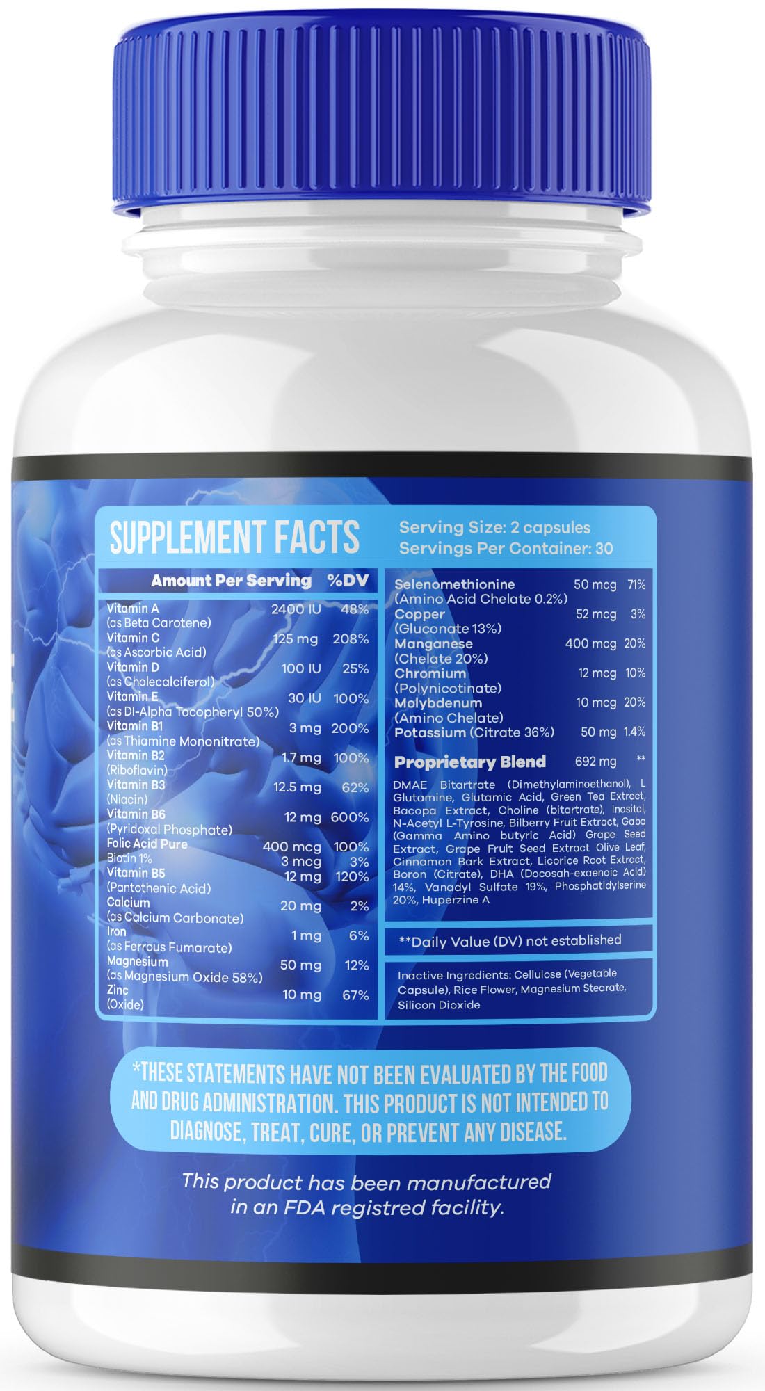 blended vitamin & mineral supplements for stress relief