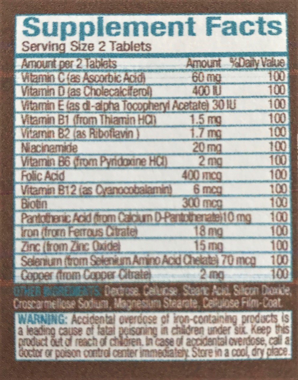blended vitamin & mineral supplements for thicker hair