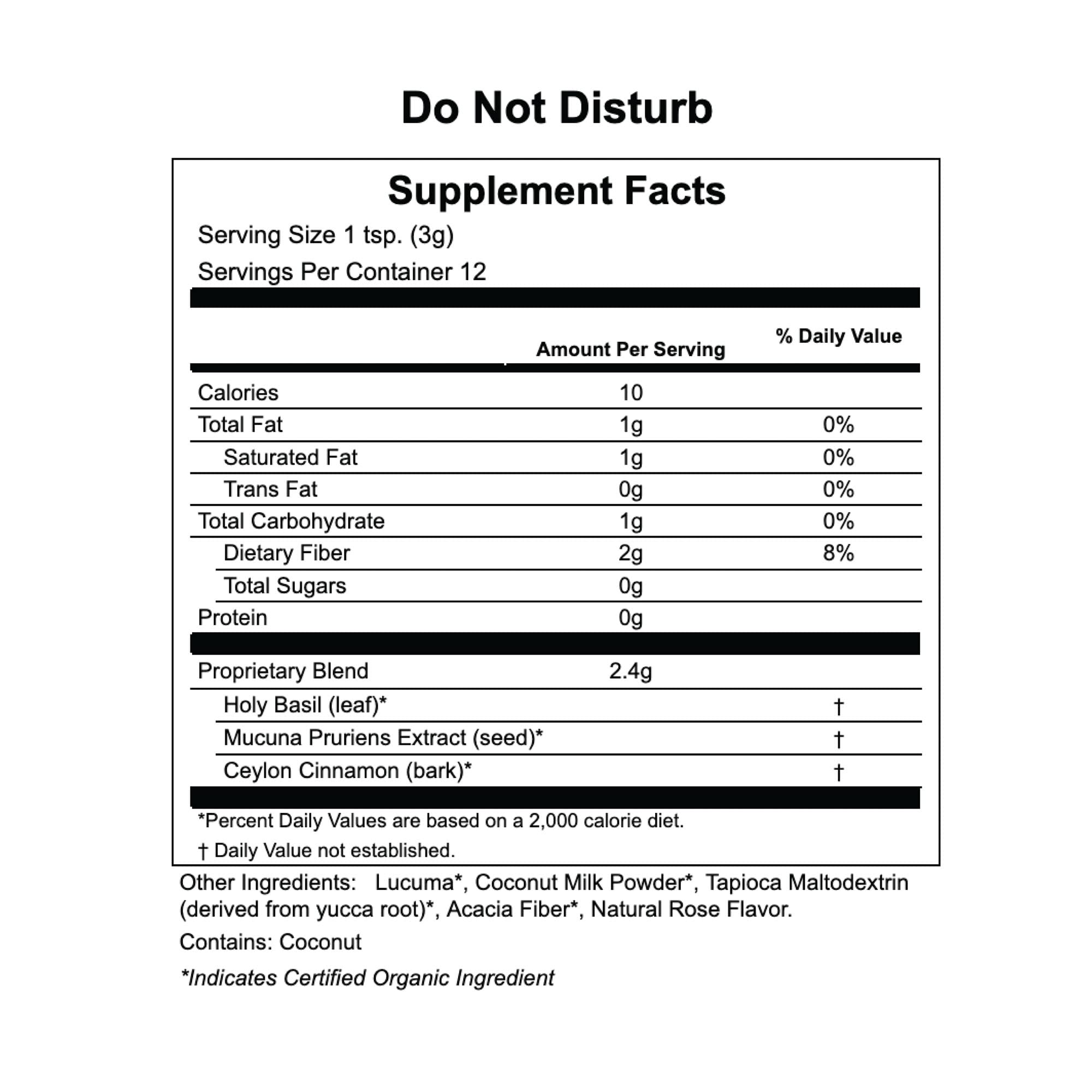 blended vitamin & mineral supplements for tranquility