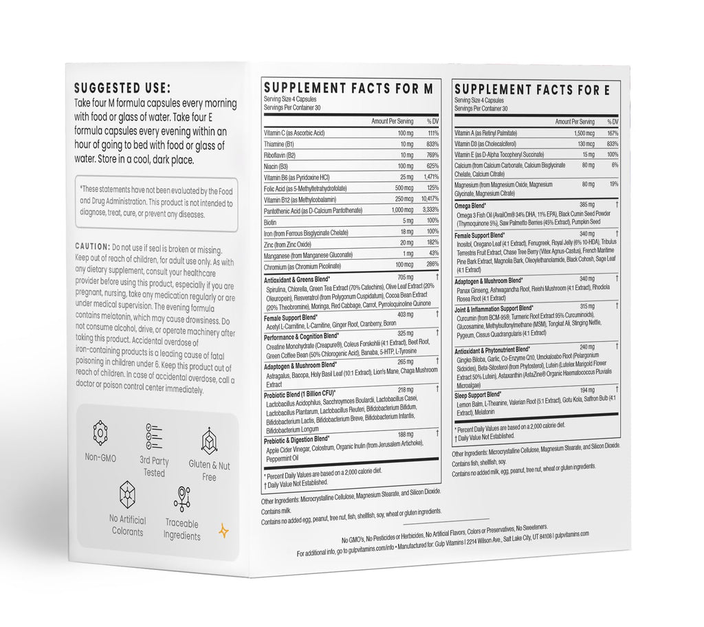 blended vitamin & mineral supplements for vitality