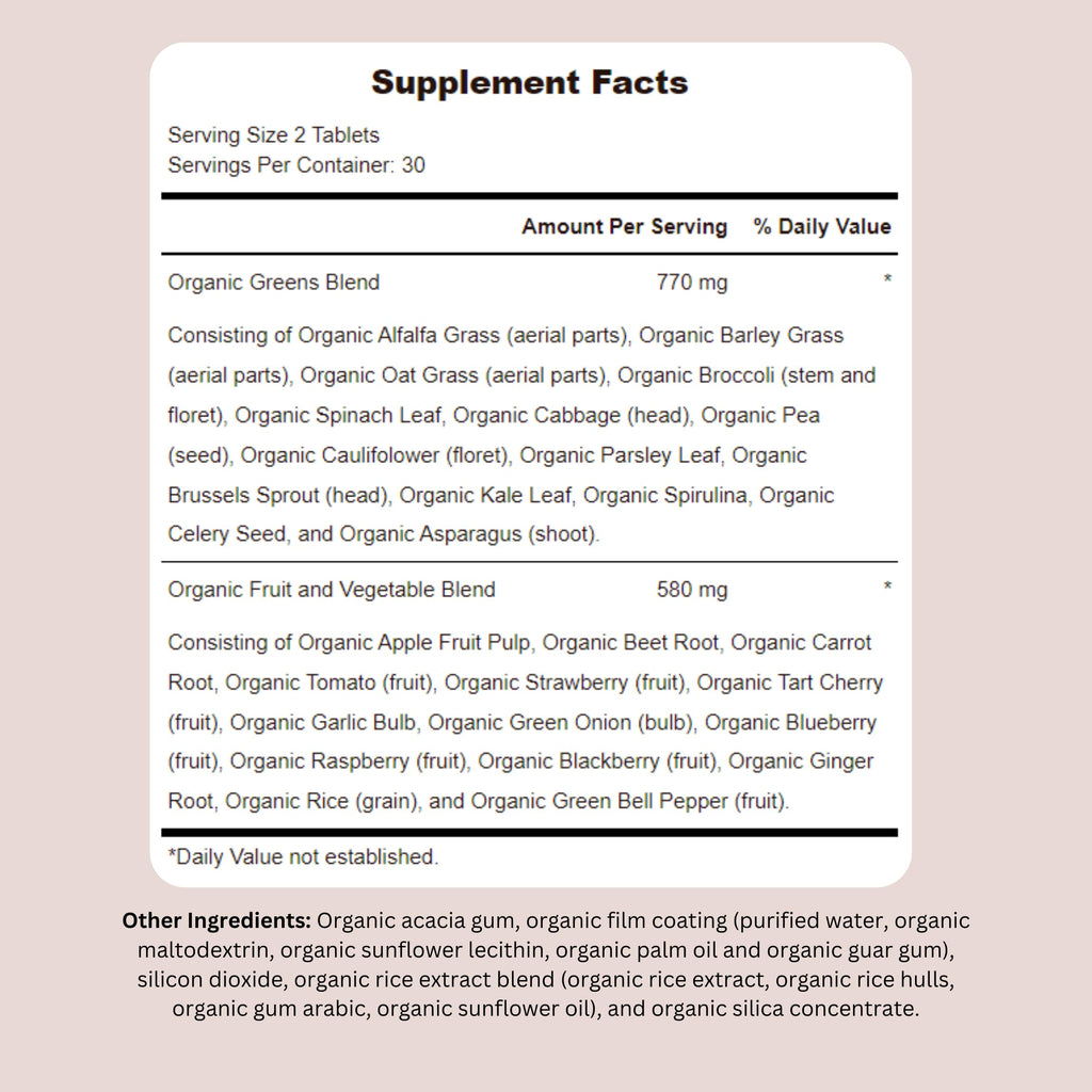 blended vitamin & mineral supplements for vitality