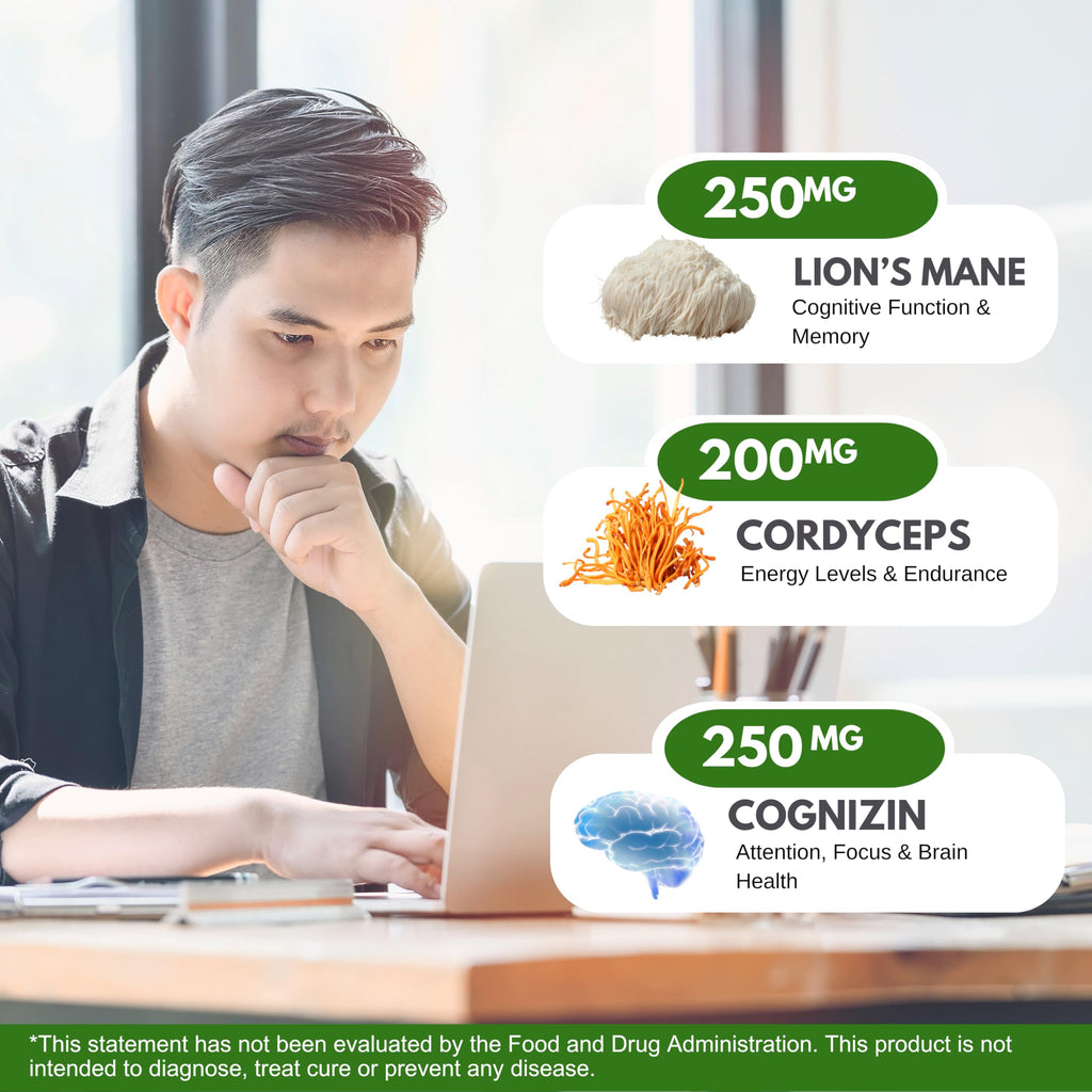 blended vitamin & mineral supplements with Lions Mane