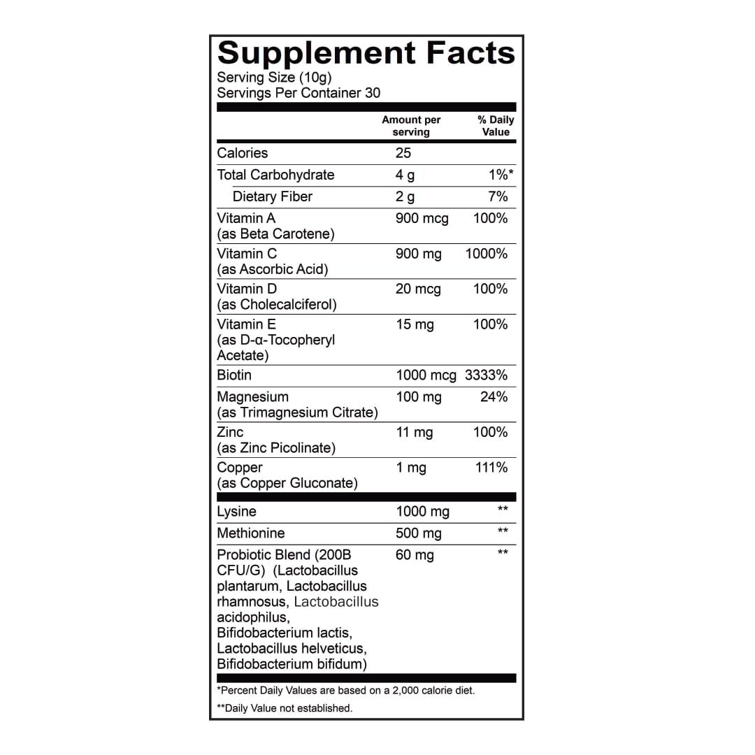 Blended vitamin supplement for energy