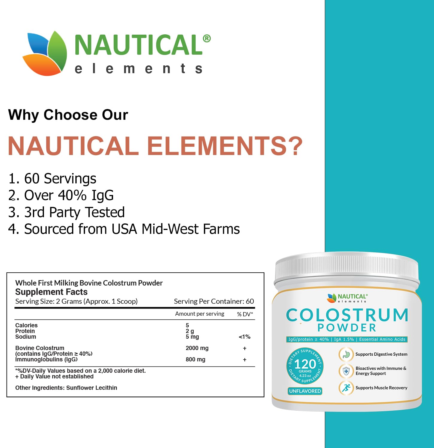 blended vitamin supplement with colostrum