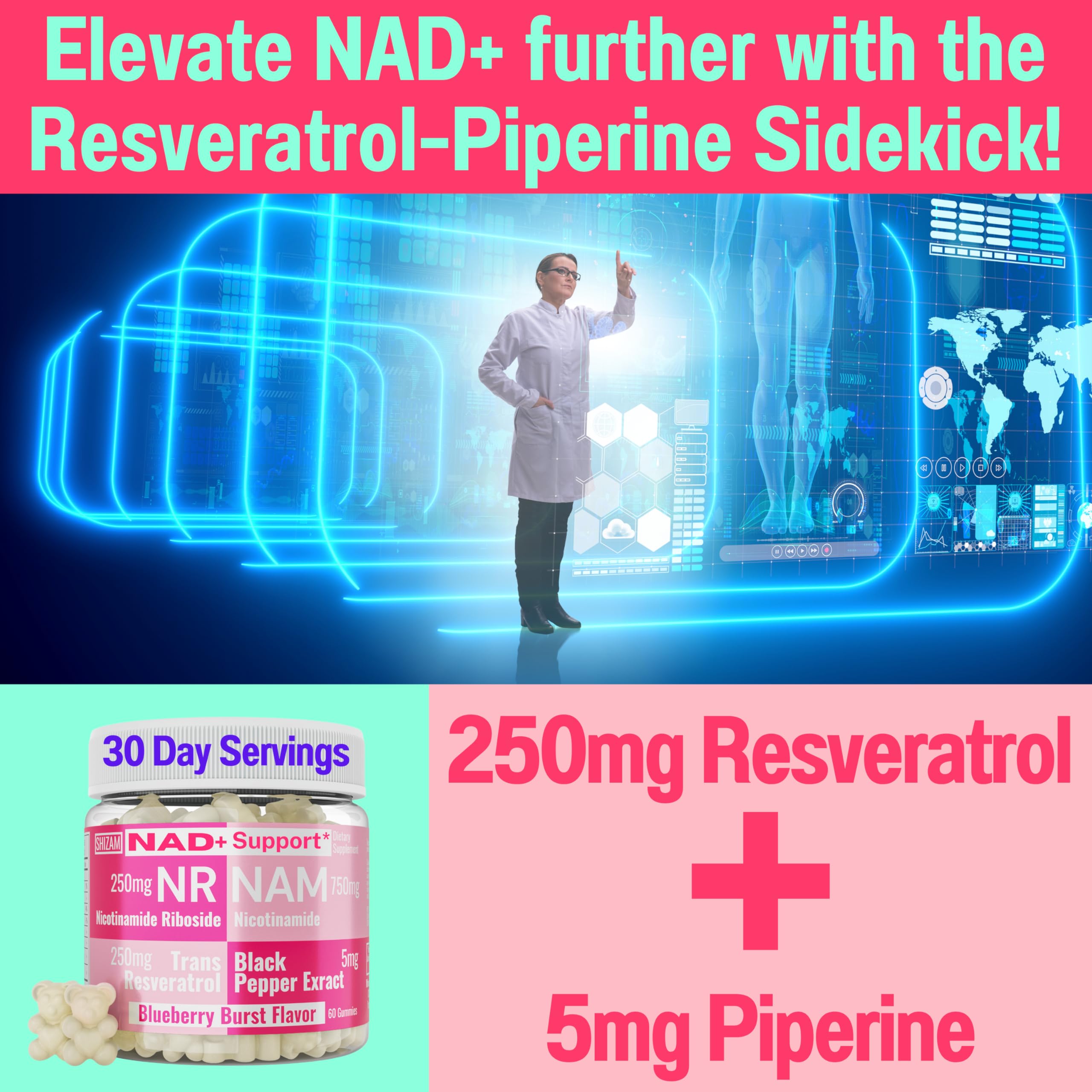 Blended vitamin supplements for active lifestyles