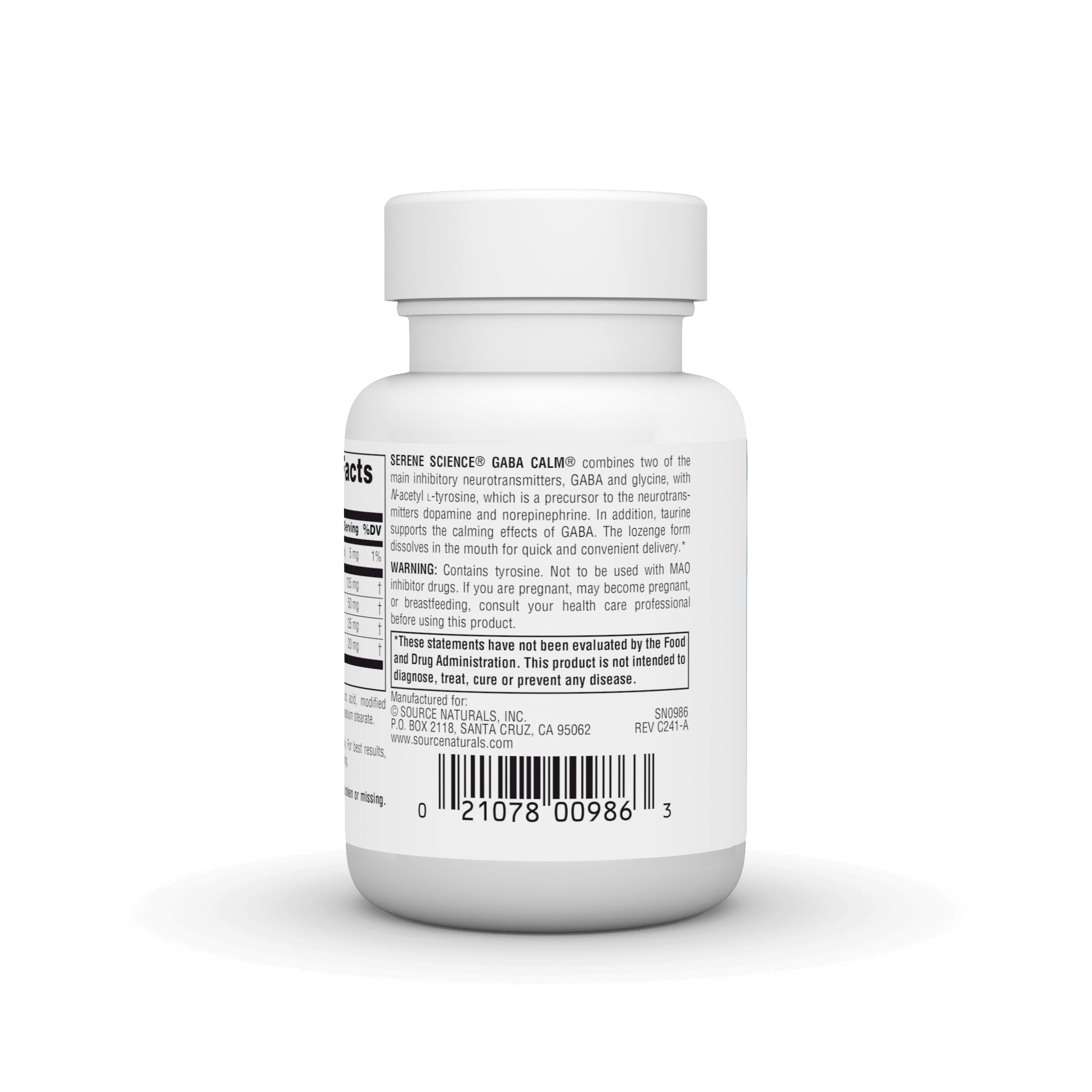 Blended vitamin supplements for calmness