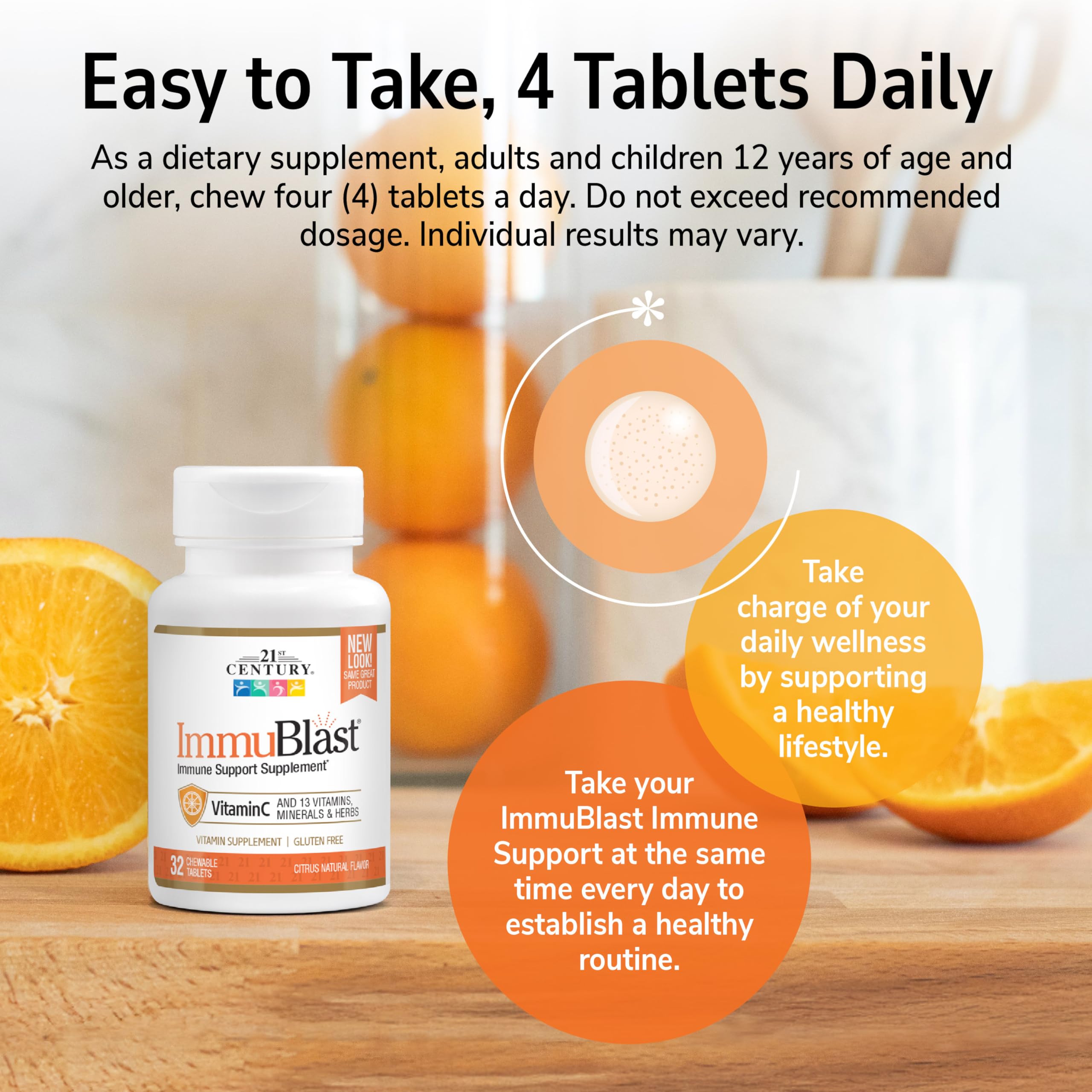 Blended vitamin supplements for energy boost